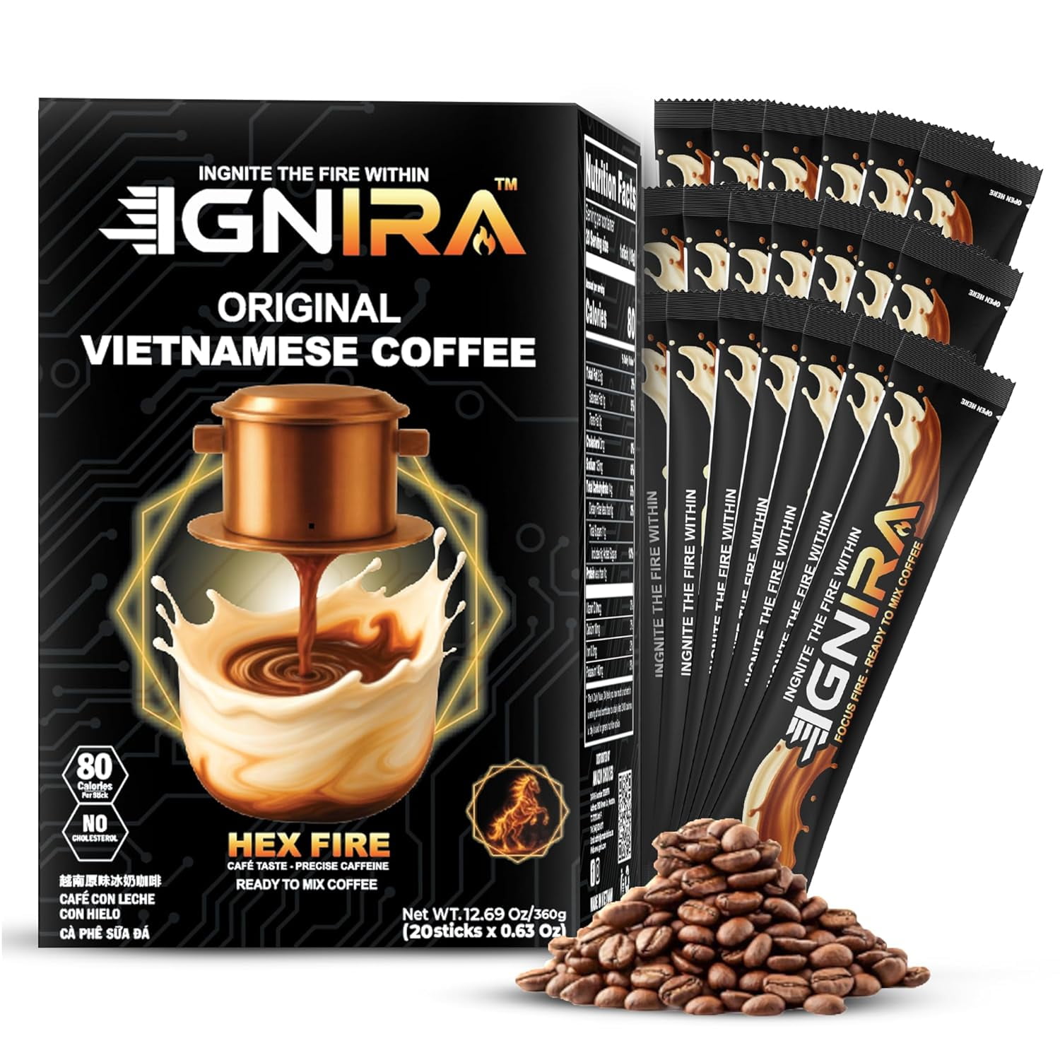 IGNIRA Original Instant Coffee – Premium Robusta Milk Coffee Mix ...
