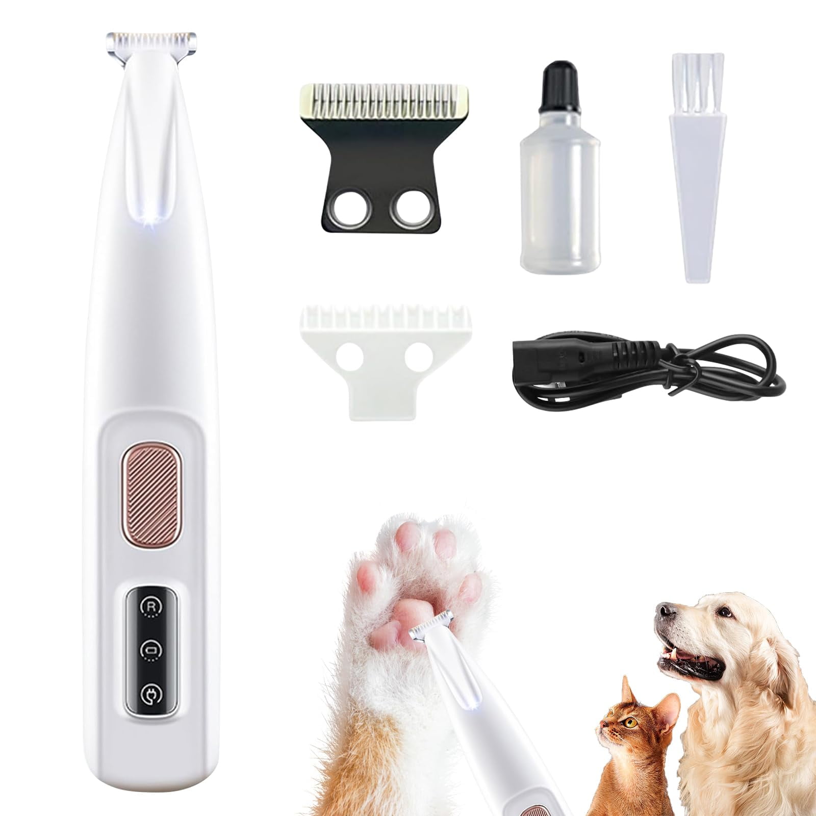 IGRARK Dog Paw Trimmer,Paw Trimmer for Dogs,Upgraded 18mm-Blade ...