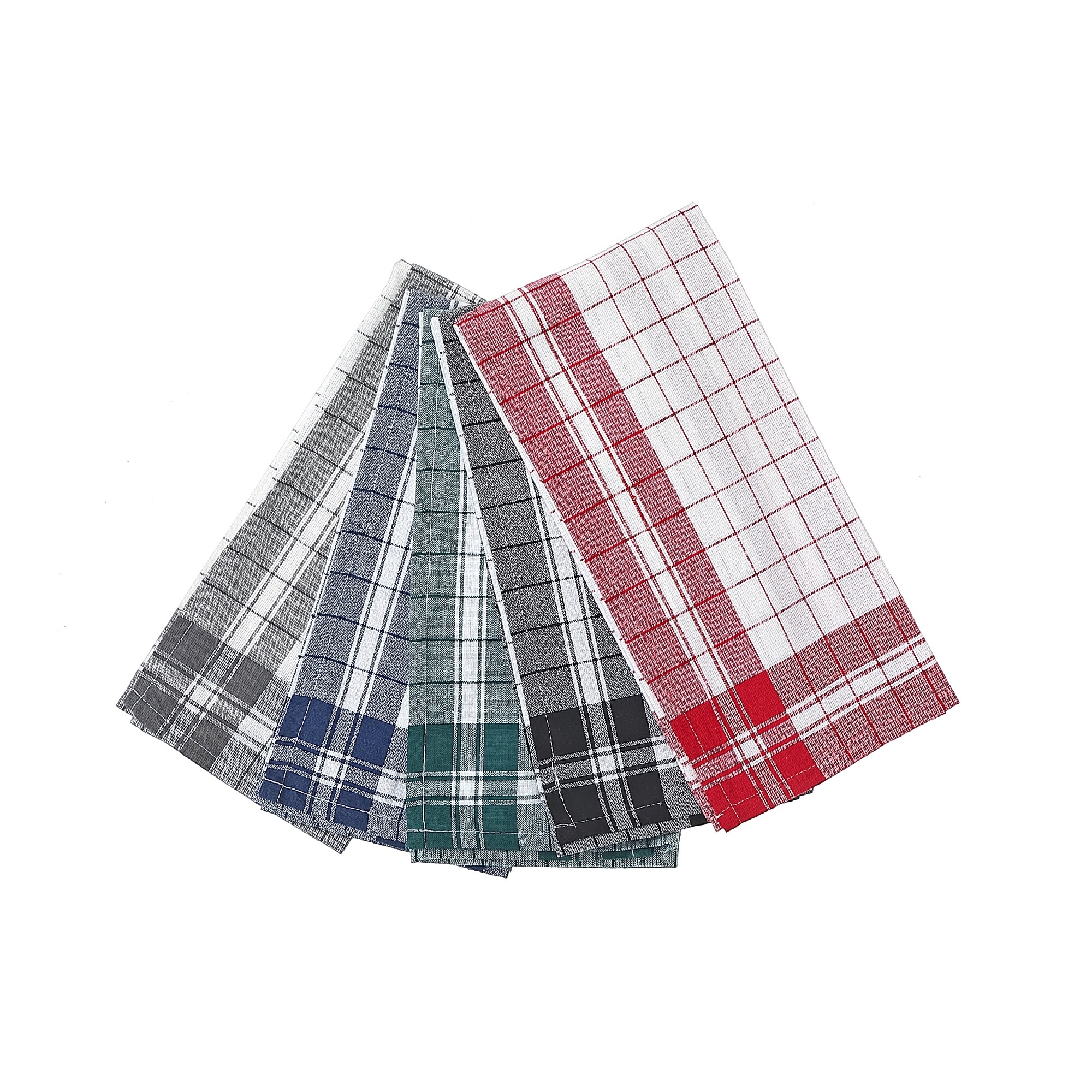 IH Casa Decor Cotton Checkered Kitchen Towels (Asstd) - Set of 5 ...