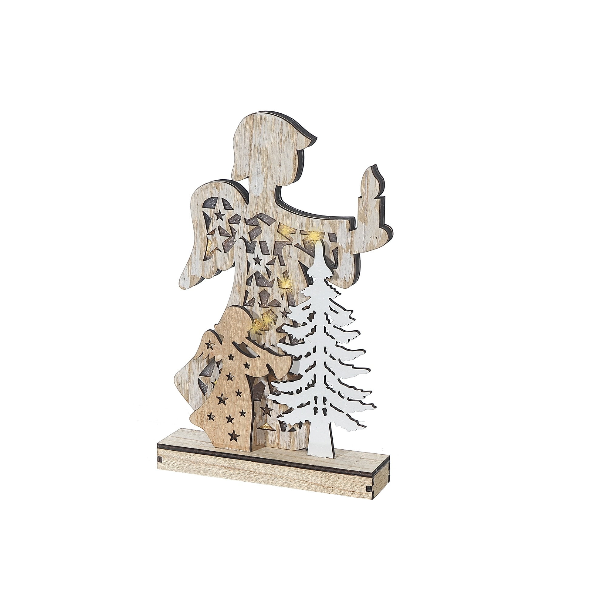 IH Casa Decor Led Wooden Angel Stand Large - Walmart.com