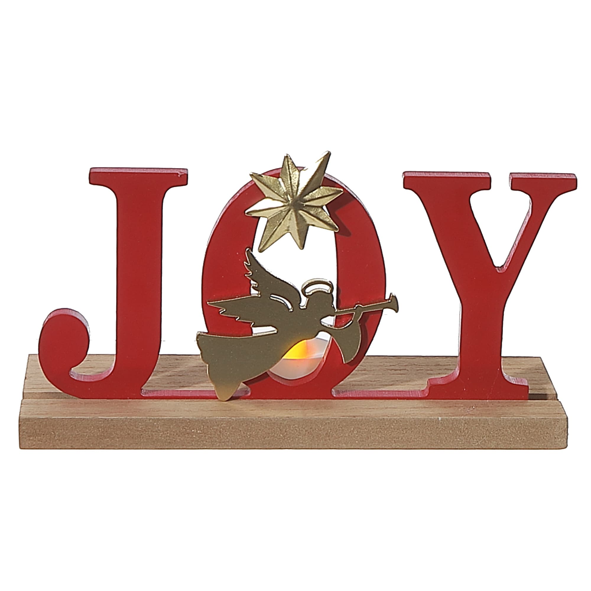 IH Casa Decor Led Wooden Word Stand Joy With Angle - Multi - Walmart.com