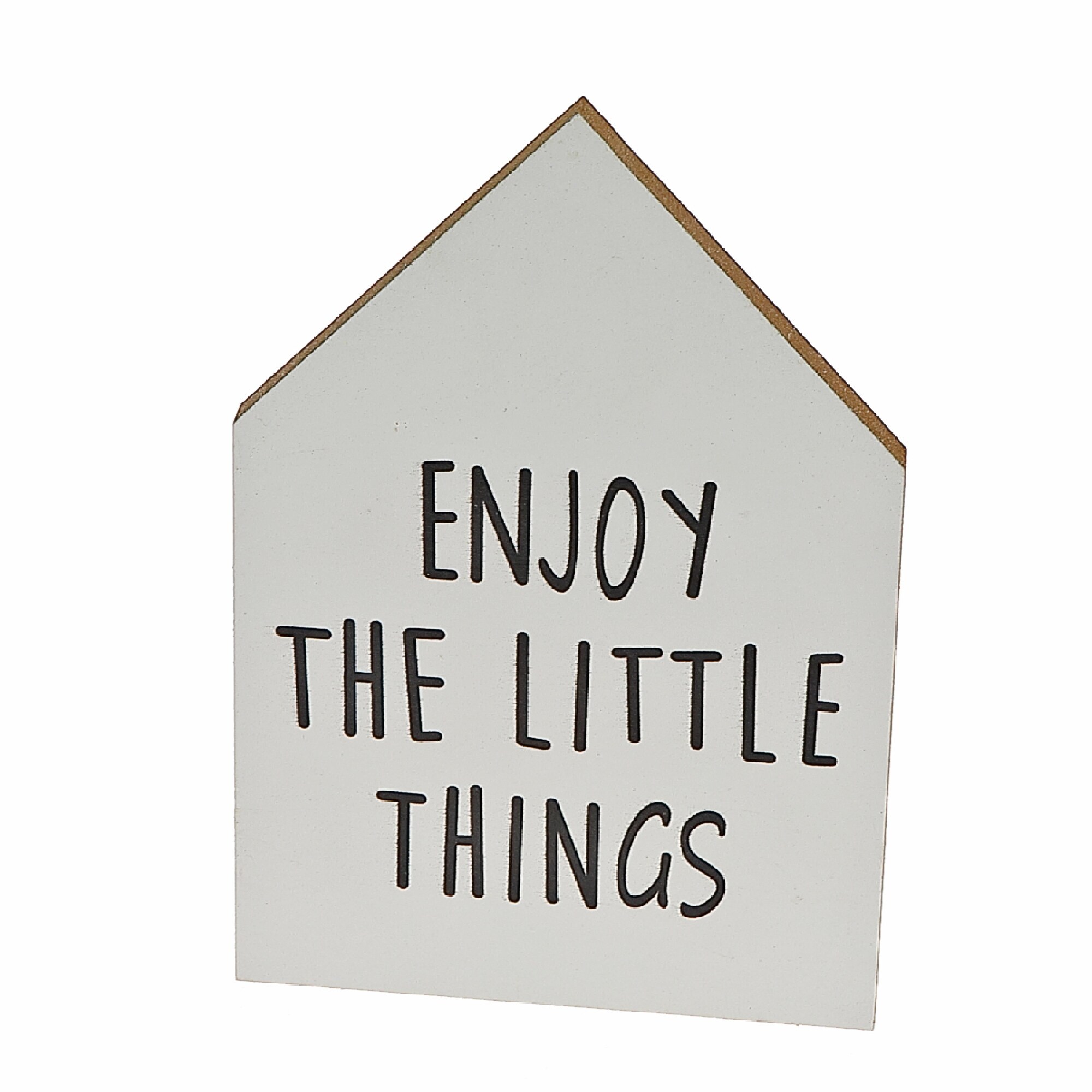 IH Casa Decor MDF House Shape Sign Enjoy The Little Things - Walmart.com
