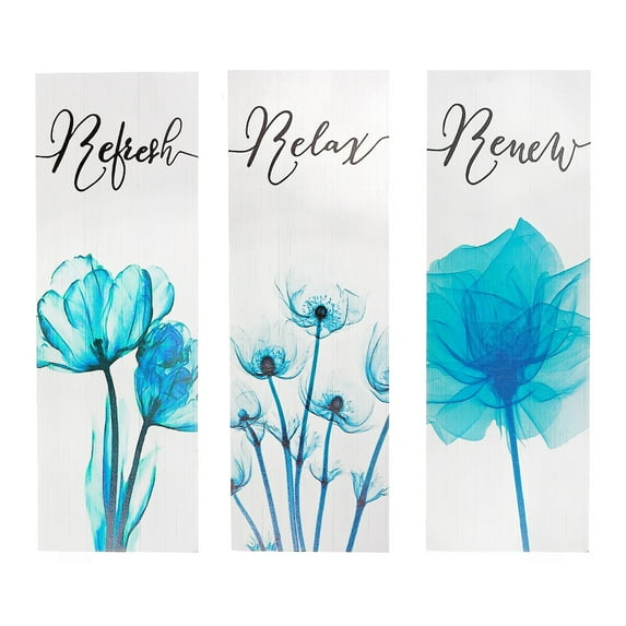 IH Casa Decor MDF Wall Sign Relax Renew Refresh - Set of 3 - Walmart.com