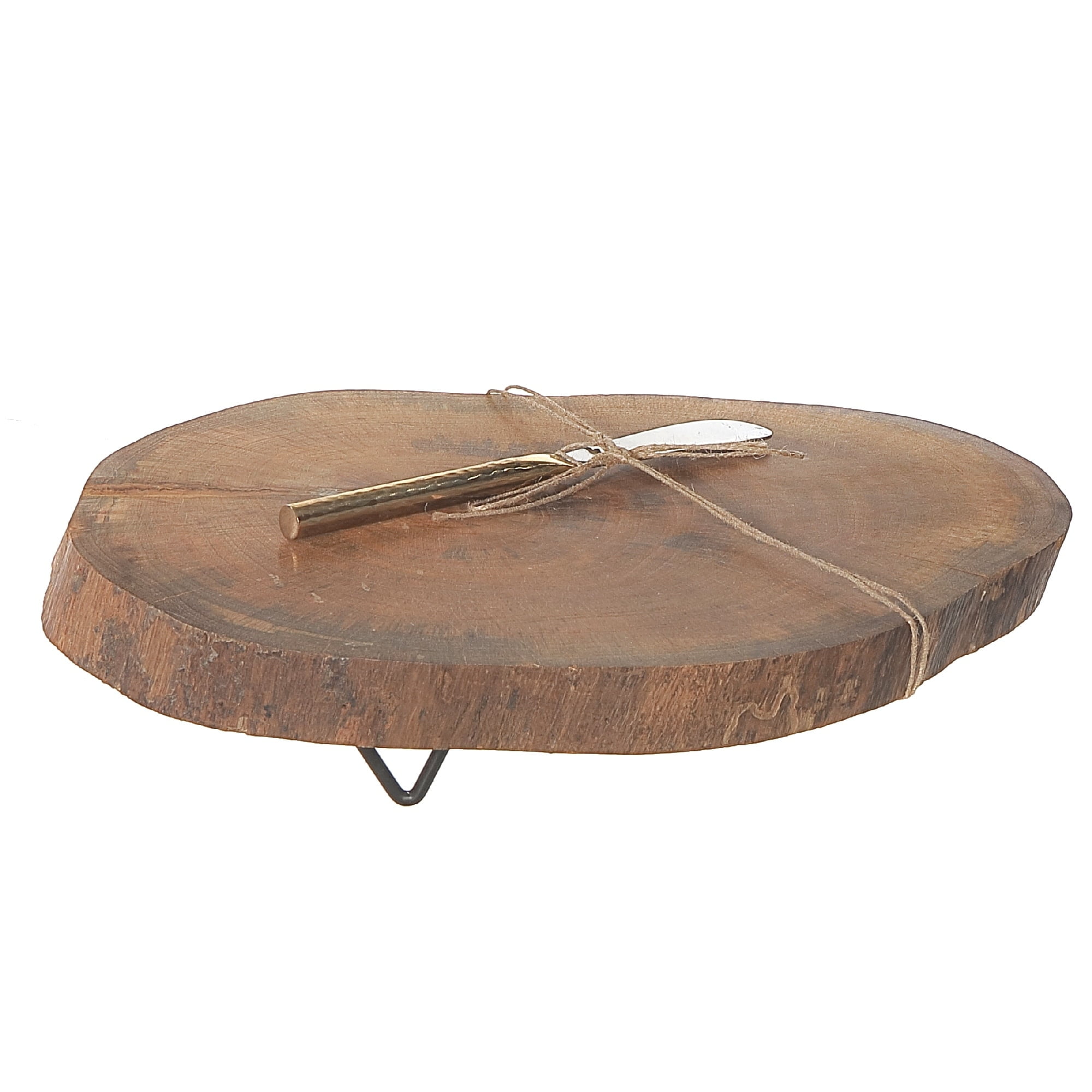 IH Casa Decor Mango Wood Log Board With Spreader Brass - Walmart.com