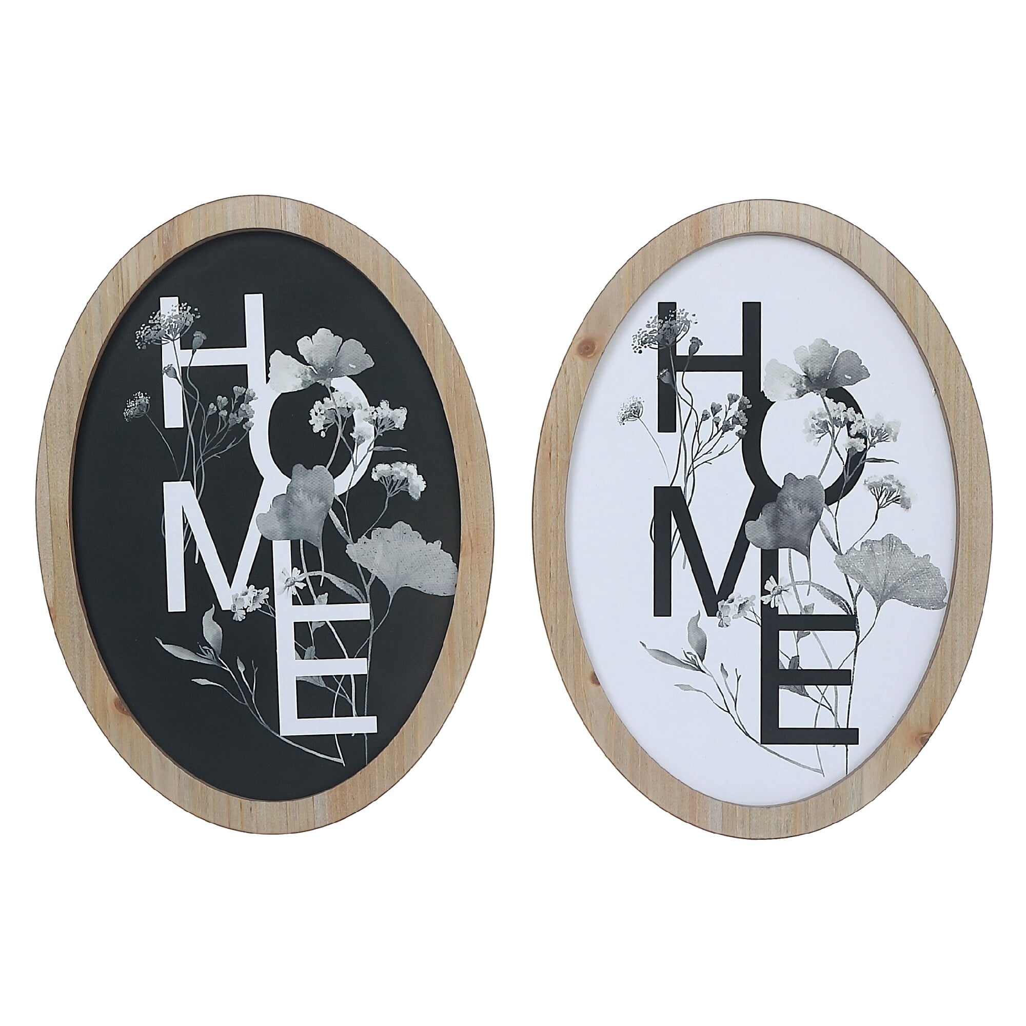 IH Casa Decor Oval Wooden Home Wall Sign - Set of 2 - Walmart.com