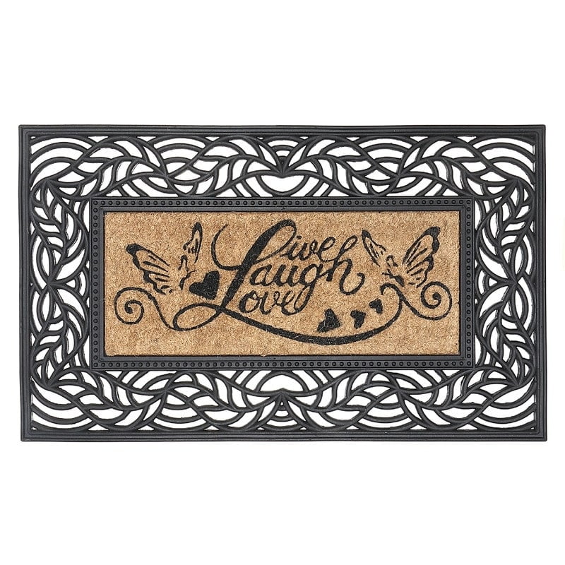 IH Casa Decor Rubber & Coir Mat (Live Laugh Love) - 2' x 6' Runner ...