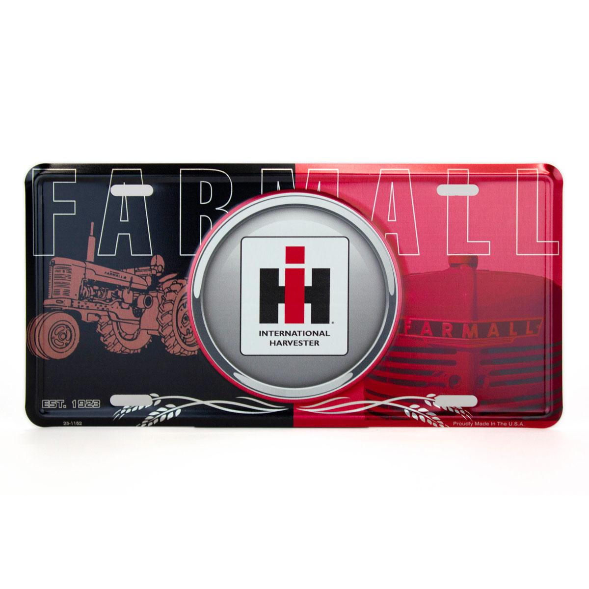 Case IH Farmall Est. 1923 Black & Red Decorative License Plate Sign ...