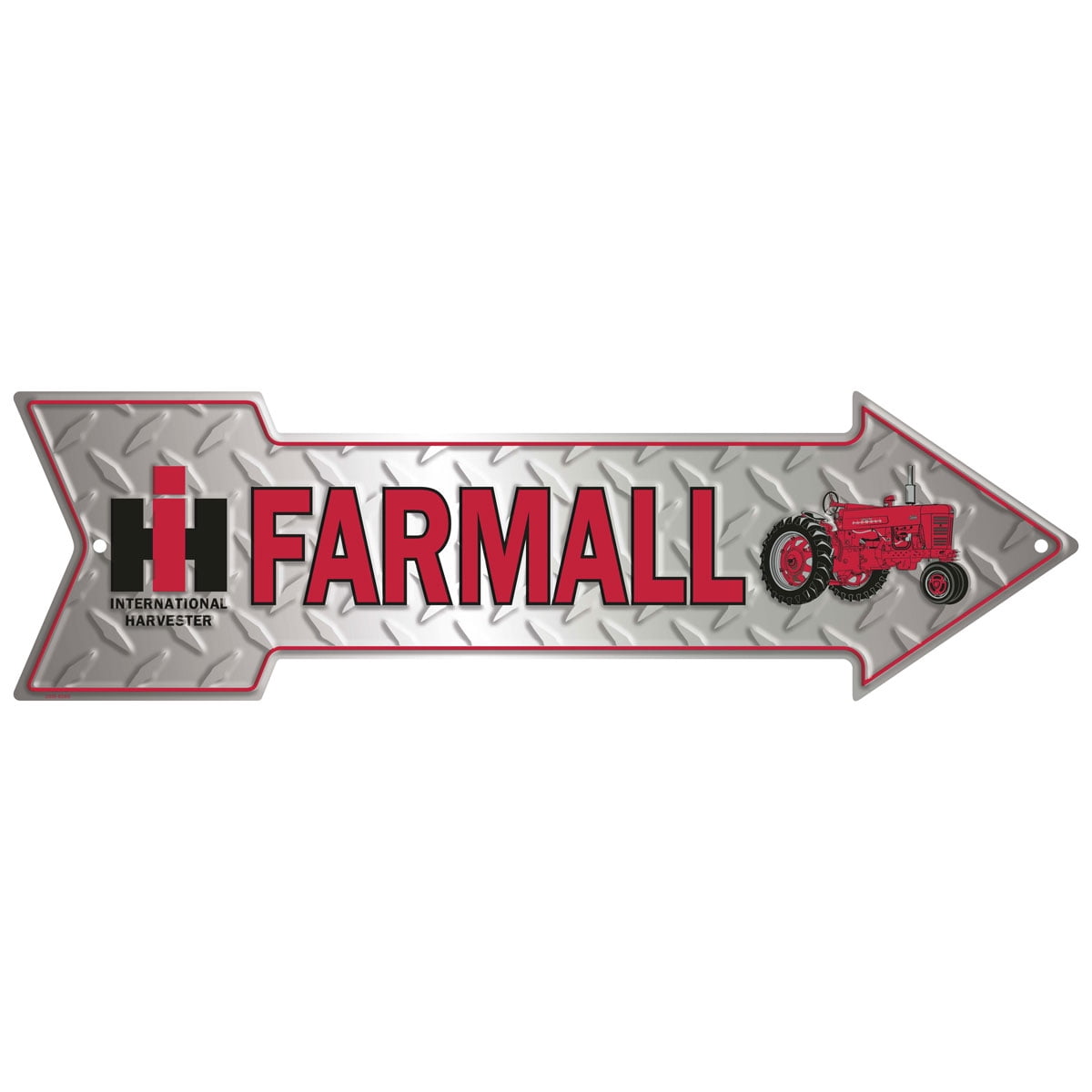 IH Farmall Tractor Diamond Plated Arrow Sign Sign-2209 - Walmart.com