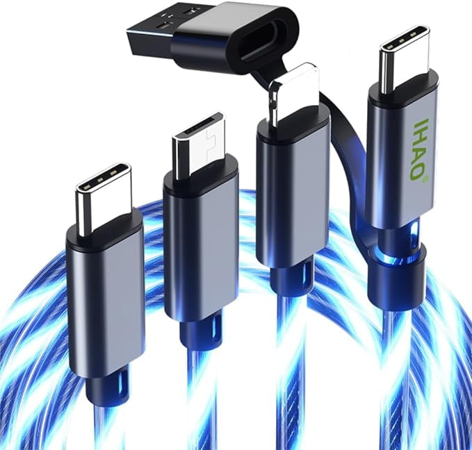 IHAO 6 in 1 Multi Connectors Charger Cable USB A/Type C to USB Type C ...