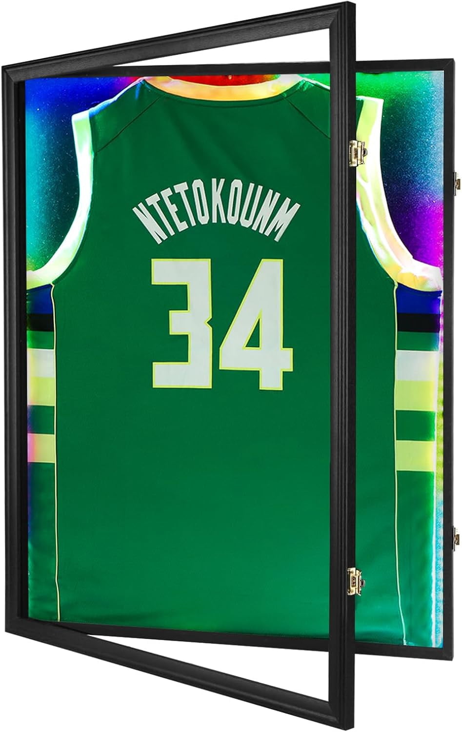 IHEIPYE LED Jersey Frame Display - Shadow Box with LED Light - Black ...