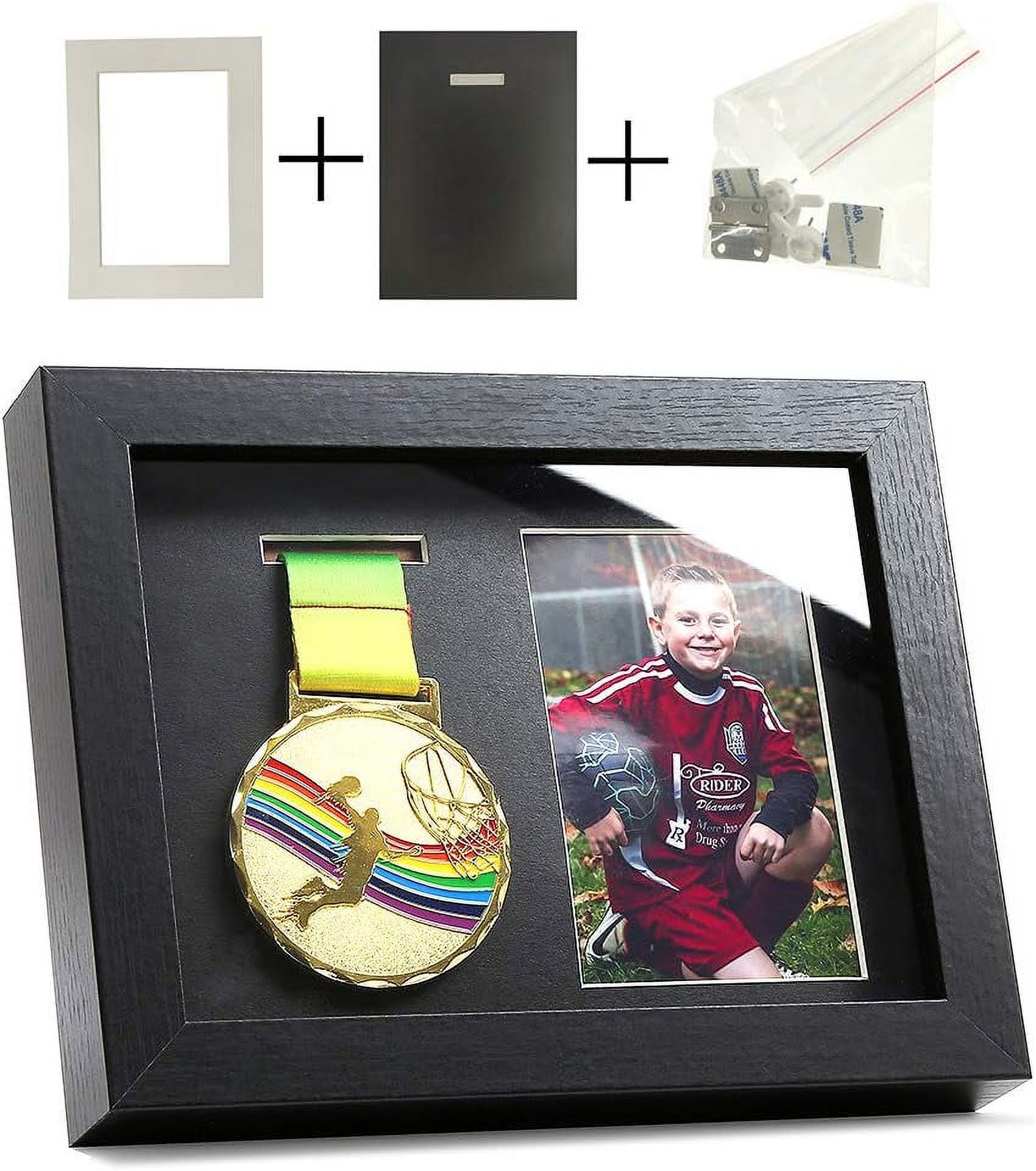 Holocky A4 Medal Display Shadow Box Case Photo Display Frame for ...