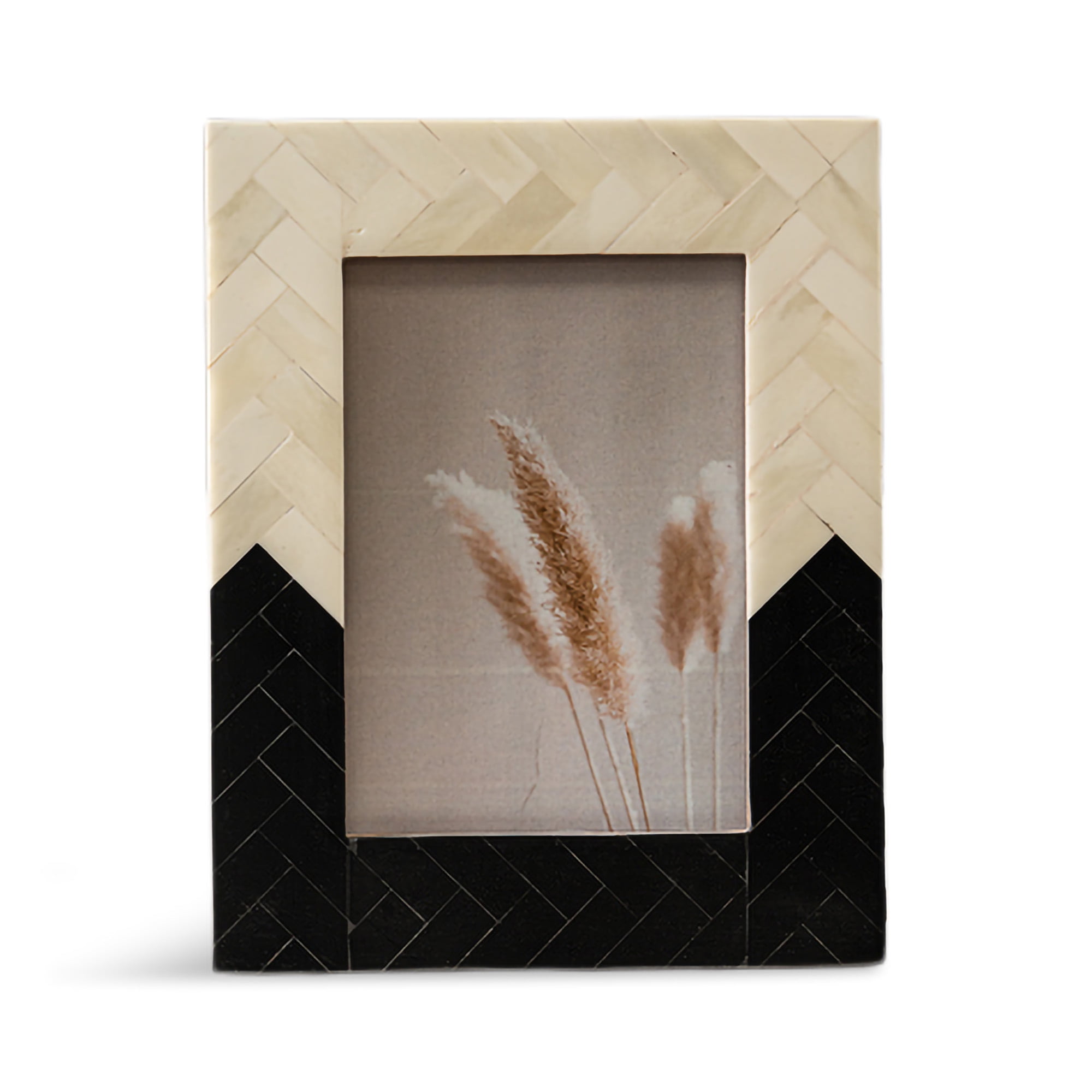 IHI EST. 1986 India Handicrafts 20518 Black and White Herringbone 5 x 7 ...