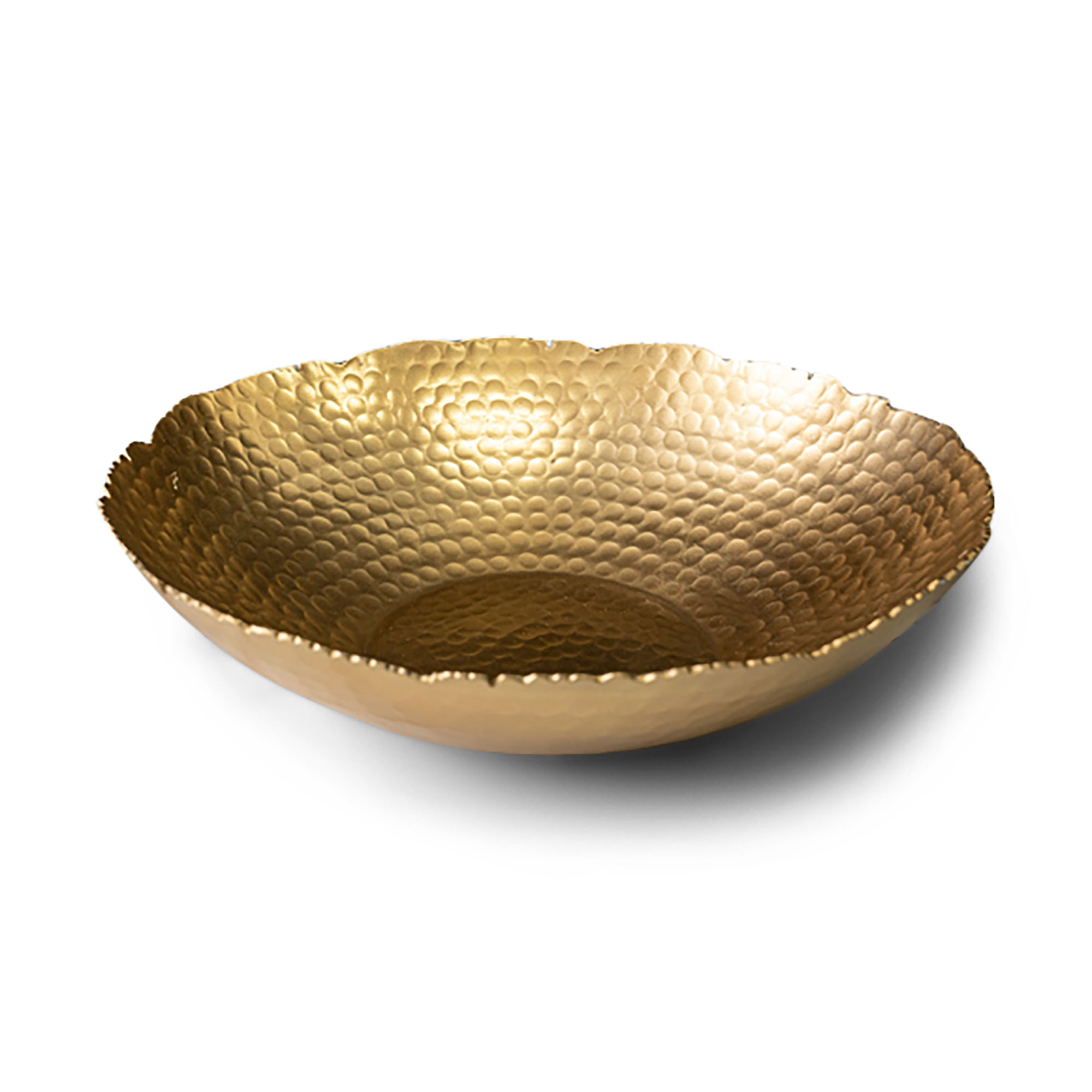 IHI EST. 1986 India Handicrafts Hammered Shallow Gold Tone 13 inch ...
