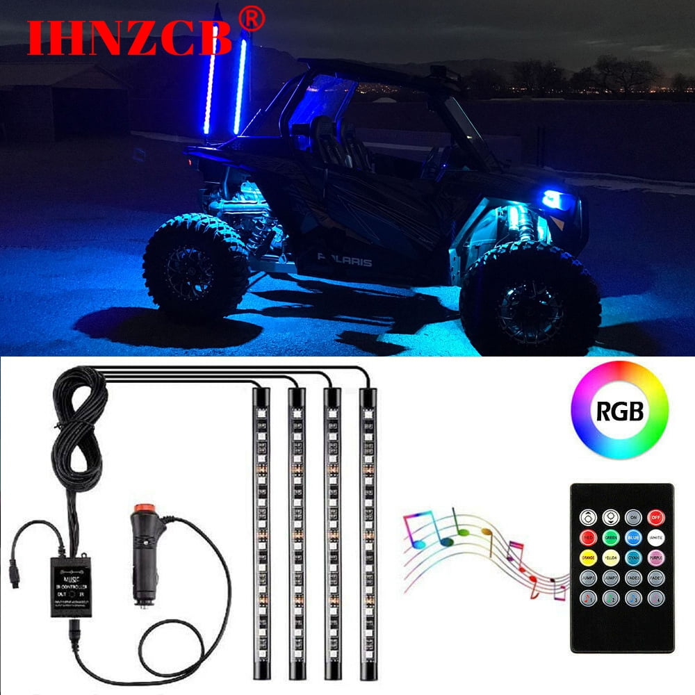 IHNZCB 4*Under Dash Footwell LED Interior Light Kit for All Cars Accent ...