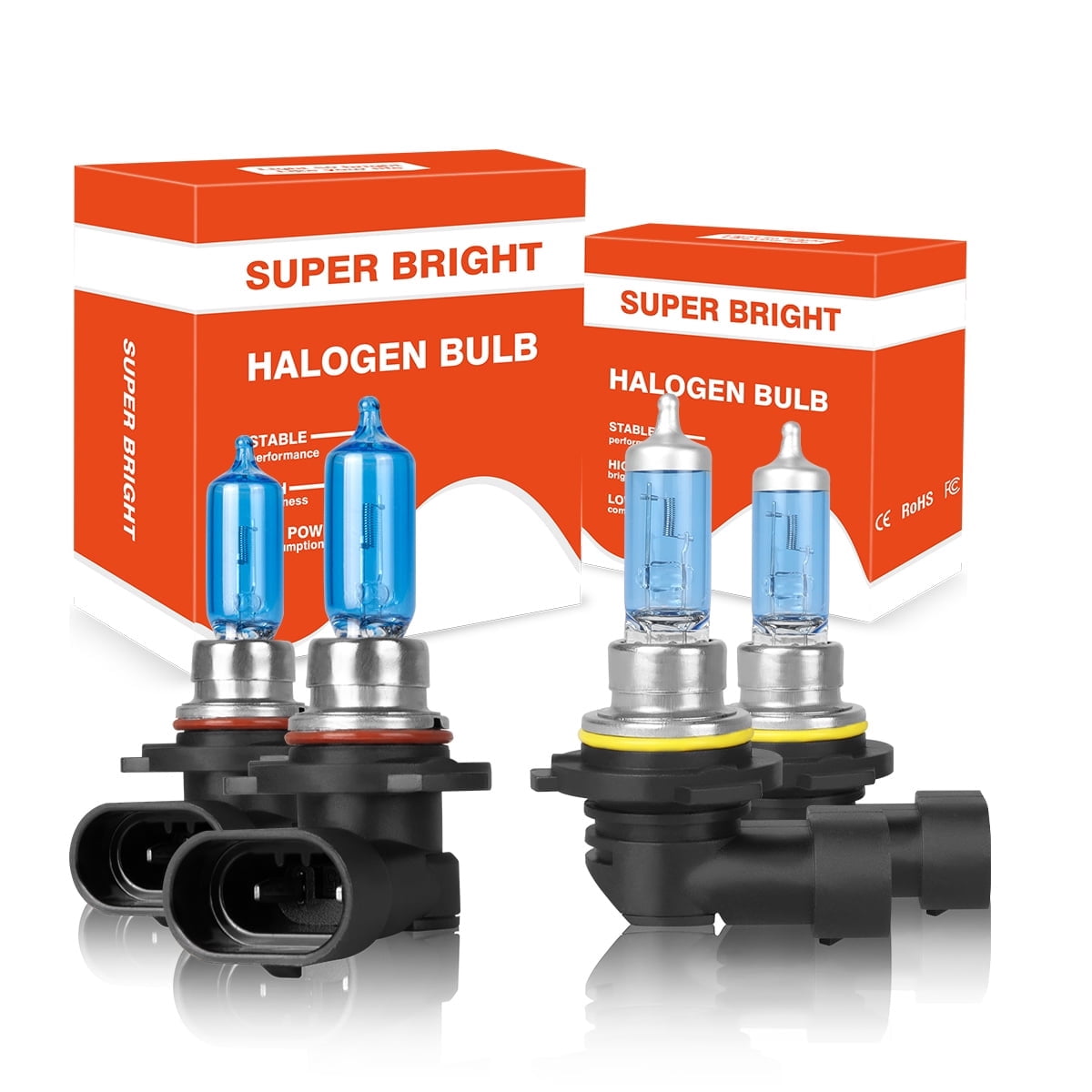 IHNZCB 9005 9006 Halogen Headlights Kit Combo Bulbs 4200K High Low Beam ...