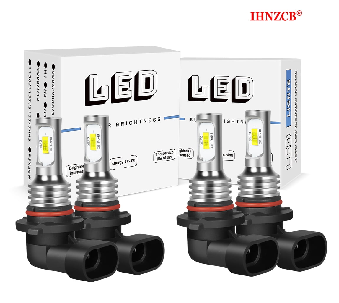 IHNZCB 9005 9006 LED Fog Bulb Replacement for Car Fog and DRL Daytime ...