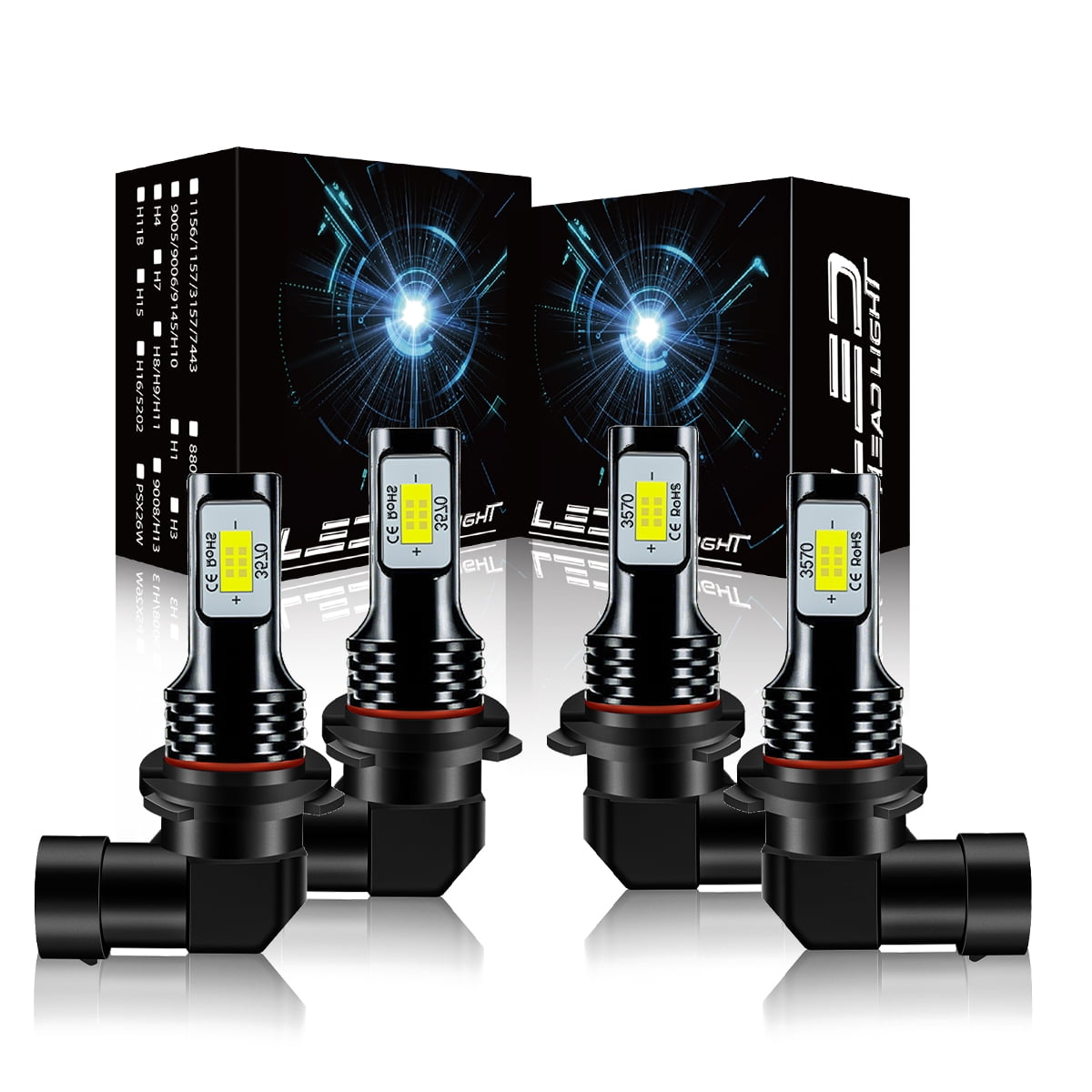 IHNZCB 9005/HB3 LED Headlight Bulbs High Low Beam Replacement Bulb ...