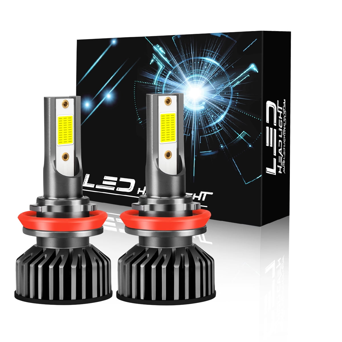 IHNZCB H8 H9 H11 LED Headlight Bulbs Combo Kit Plug-N-Play Installation ...