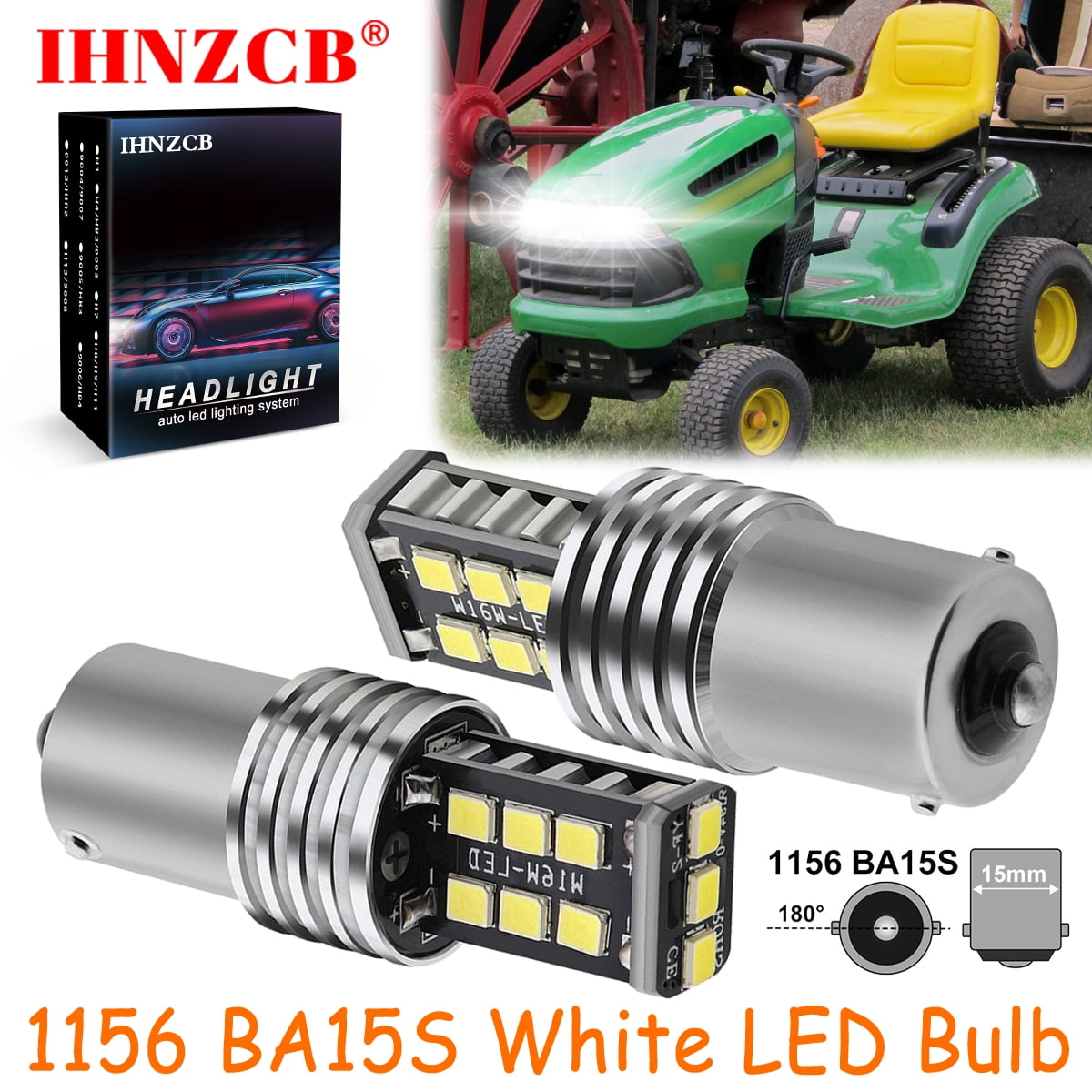 IHNZCB for Jd John Deere La100 La110 La120 La130 La140 La150 La175 Headlight Led Bulbs - Walmart.com