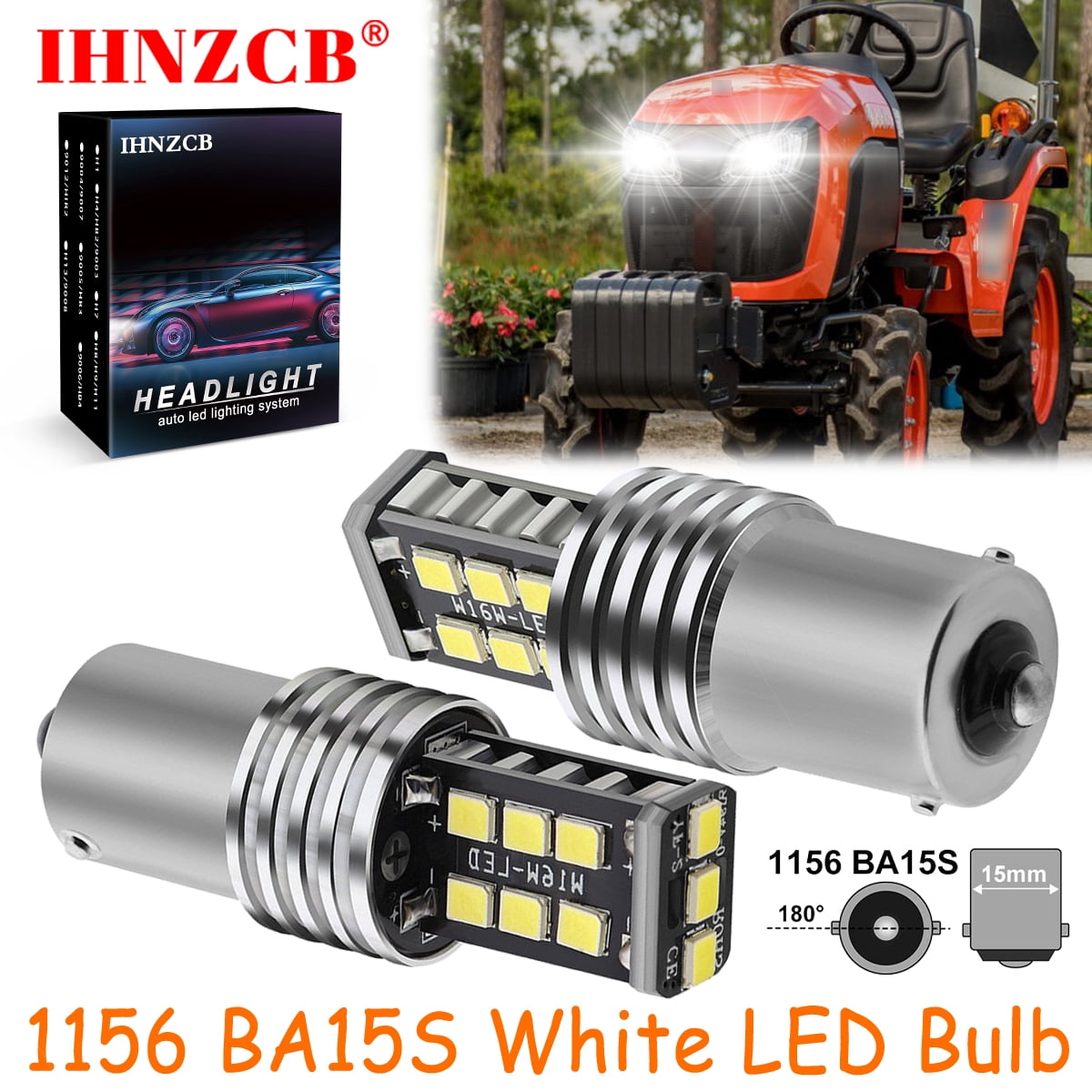 IHNZCB for Kubota B2401 Lx2610 Lx3310 36330-76270 2x Led Headlight ...
