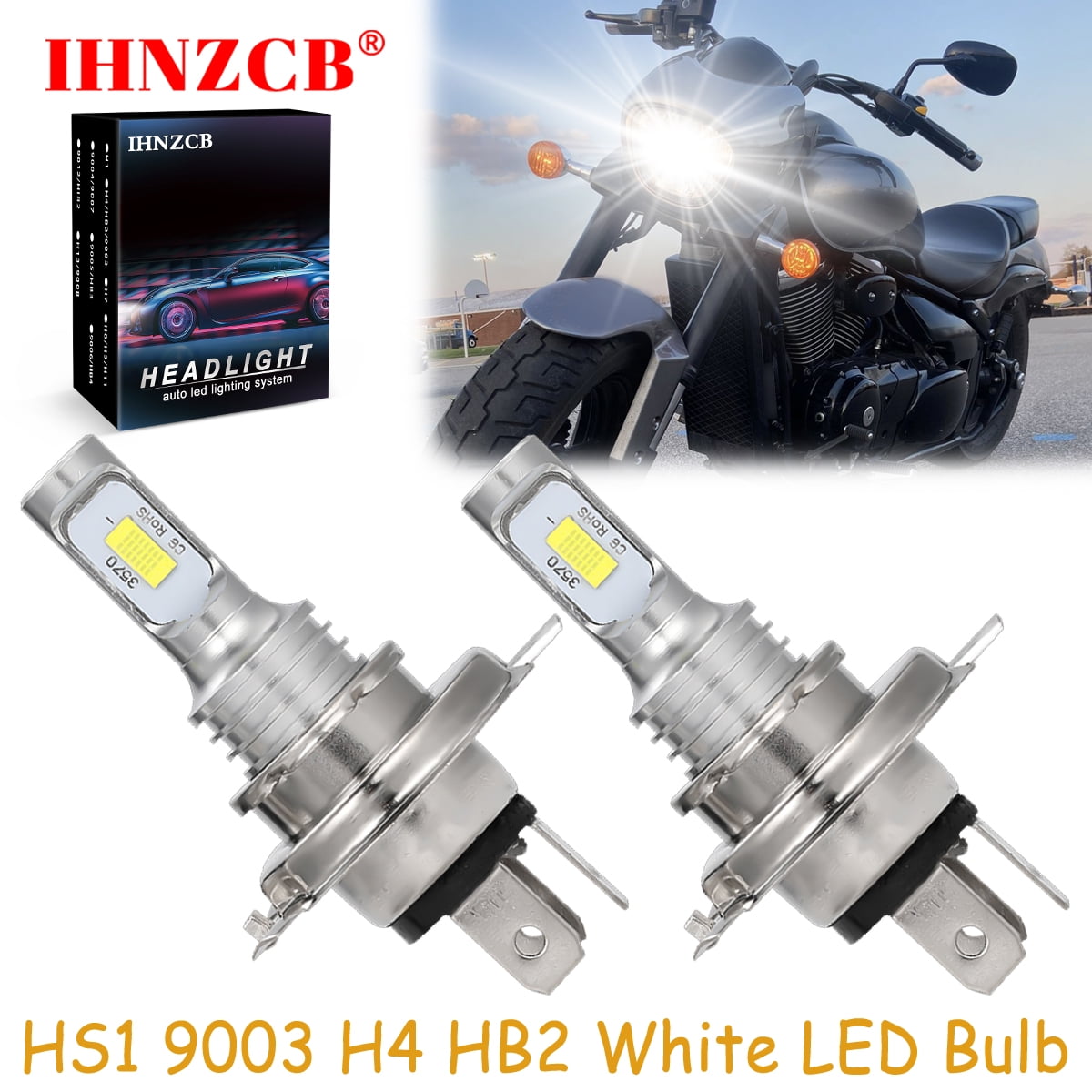 IHNZCB for Suzuki Boulevard M50 M90 M95 M109R M109RZ - 2X HS1 9003 H4 ...