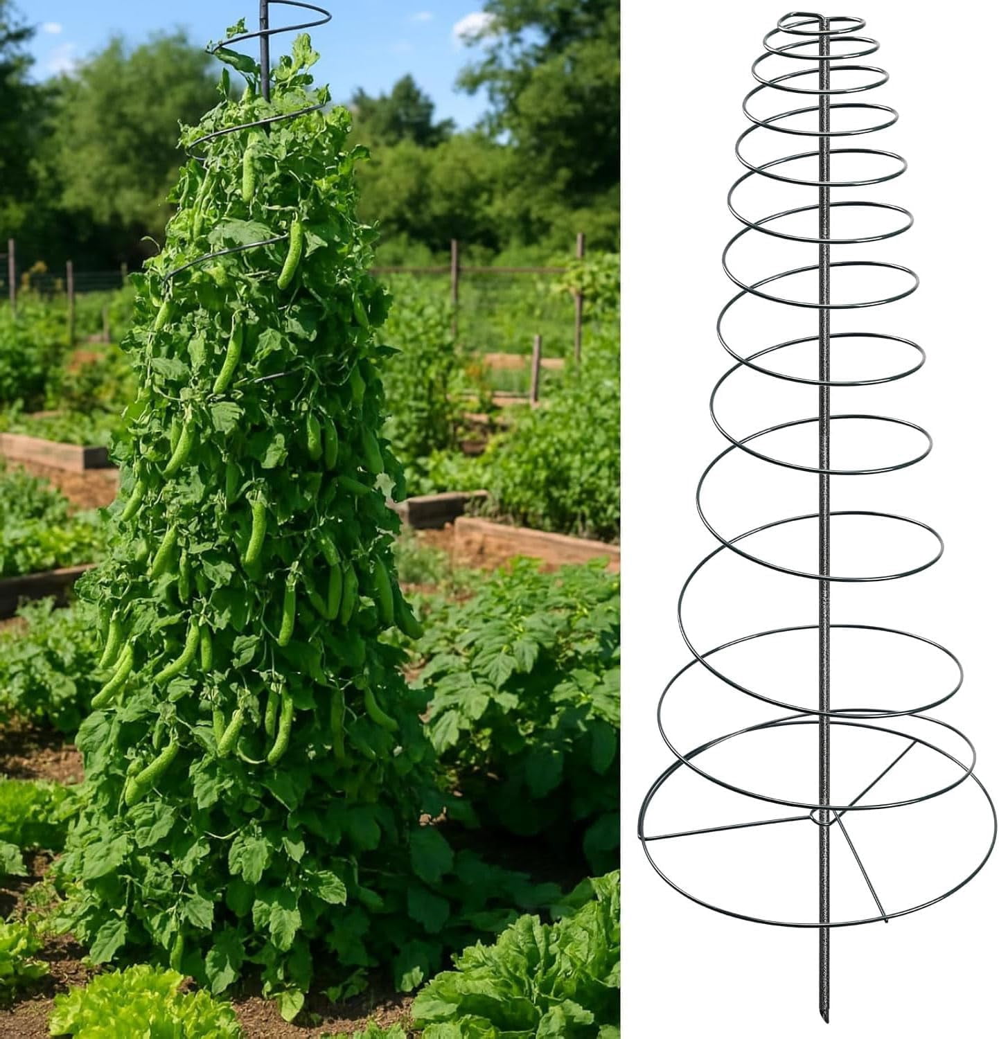 IHOMEPARK 73" Tall Garden Trellis for Climbing Plants Outdoor, 1 Pack ...