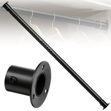 "HSS 36"" Steel Clothes Hanging Rod, Chrome, 1-Pack with L-Brackets and ...