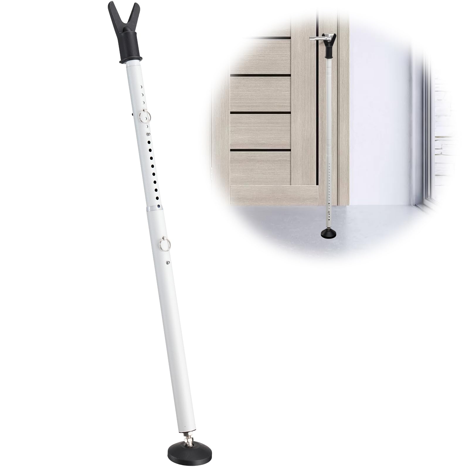 IHOMEPARK Door Security Bar, 1 1/8 inch Heavy Duty Bar Doorstopper ...