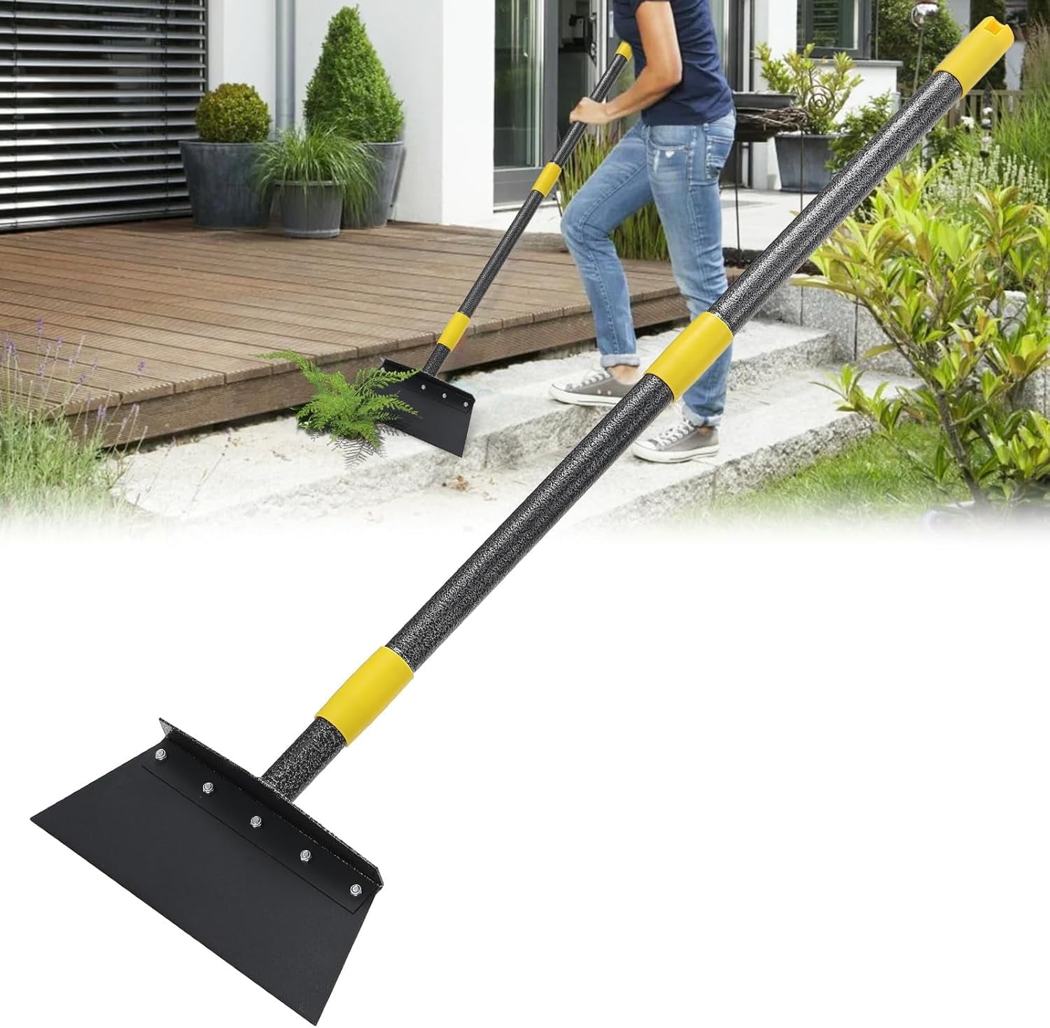 IHOMEPARK Garden Cleaning Shovel, 63" Heavy Duty Garden Tool ...