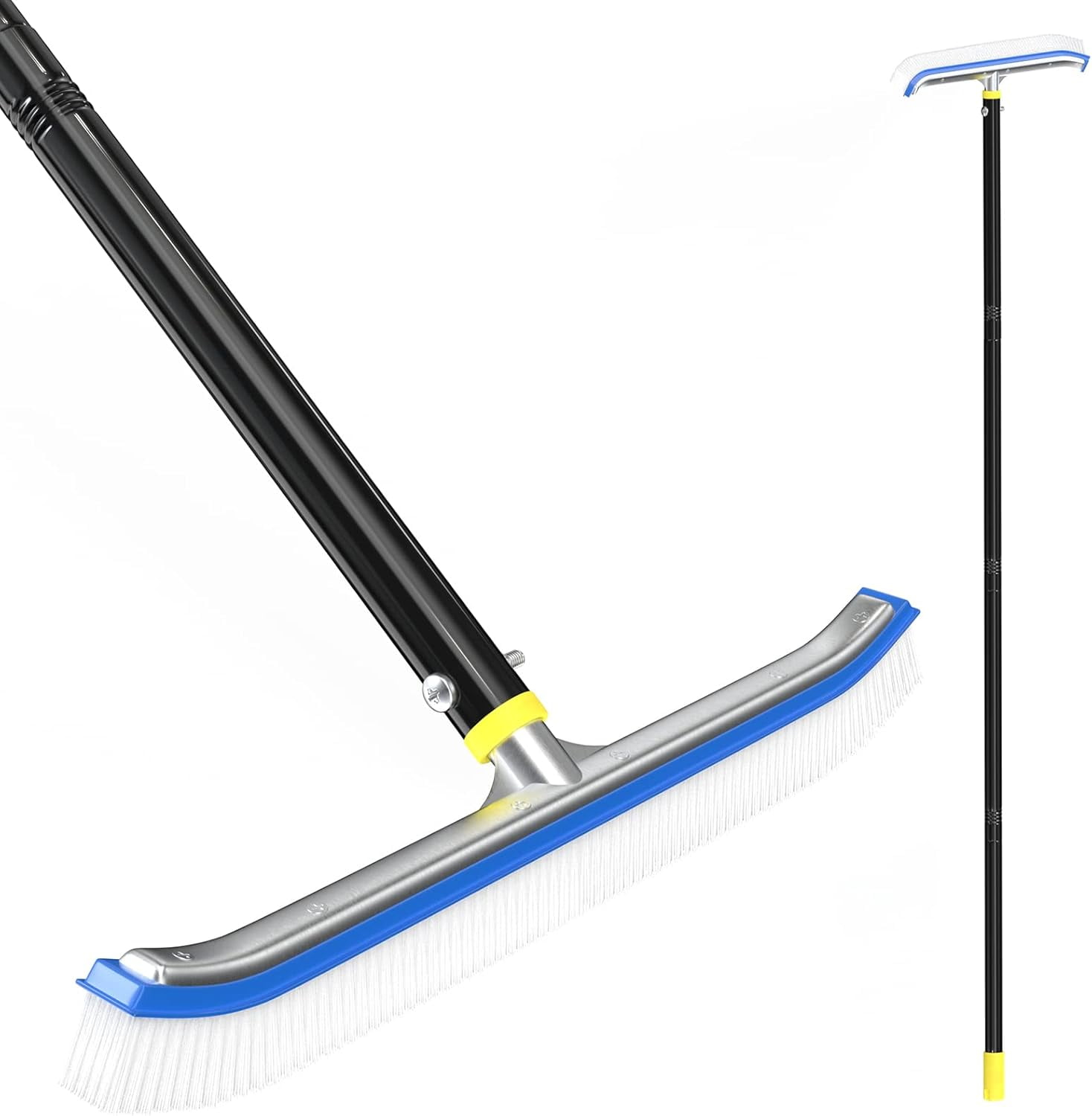 IHOMEPARK Pool Brush with Pole, 10FT Haevy Duy Swimming Pool Wall Tile ...