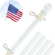 Anley 10Ft Telescopic Flagpole - Retractable Fiberglass Outdoor ...