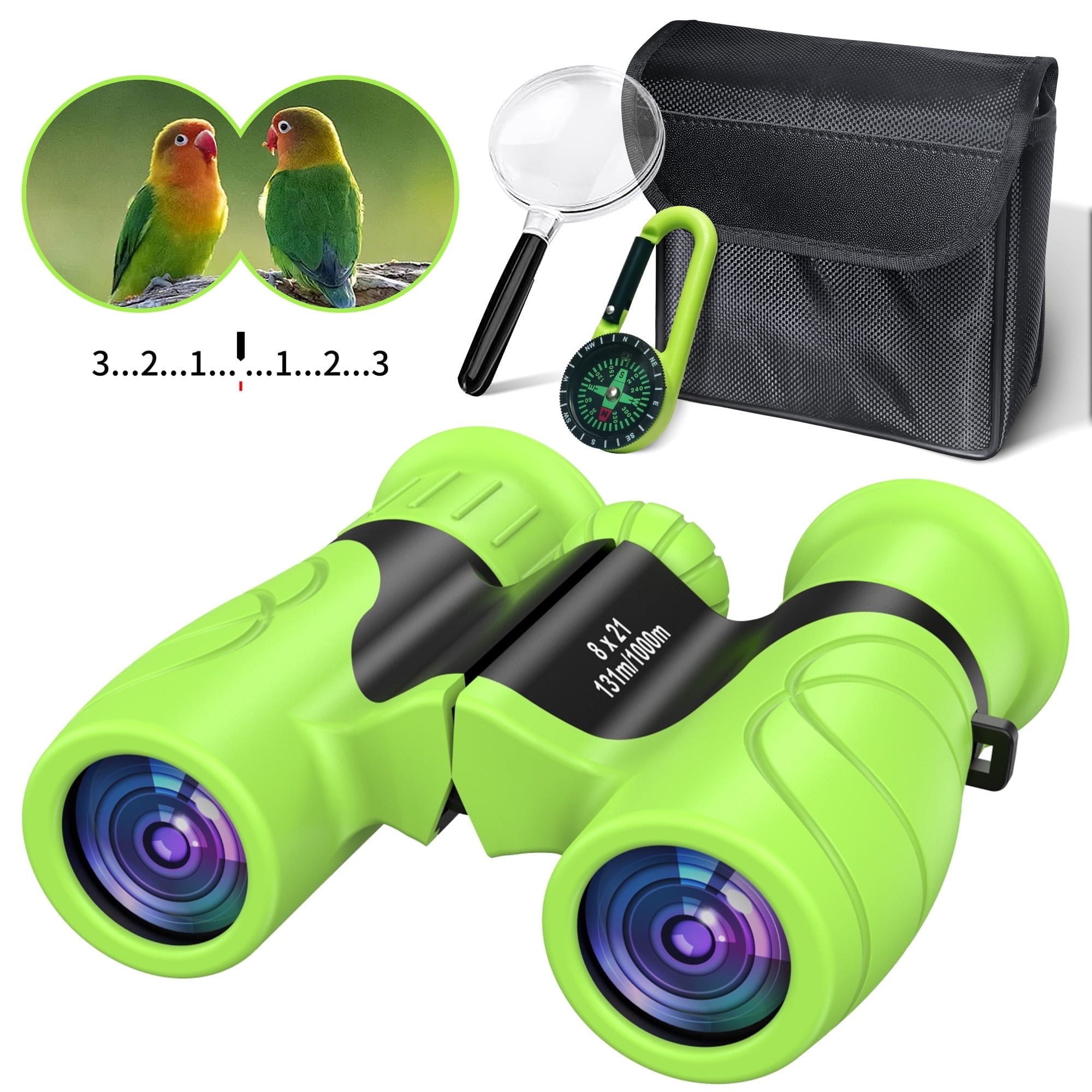 IHRAT Binoculars for Kids, Outdoor Toys Set with Magnifying Glass ...
