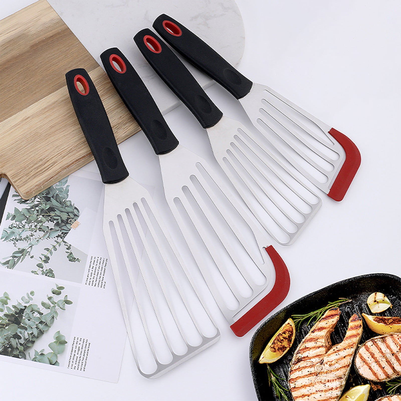 IHXORA High Temperature Resilient Non Slip Frying Shovel, Stainless ...