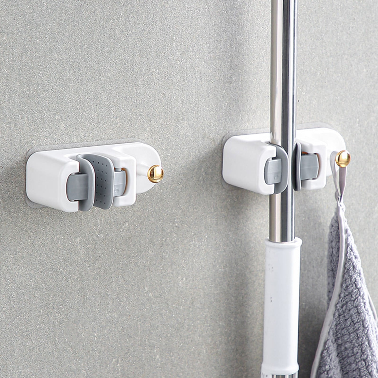 IHXORA Household Storage Clips, Mop Hooks, No-drill Bathroom Organizers ...