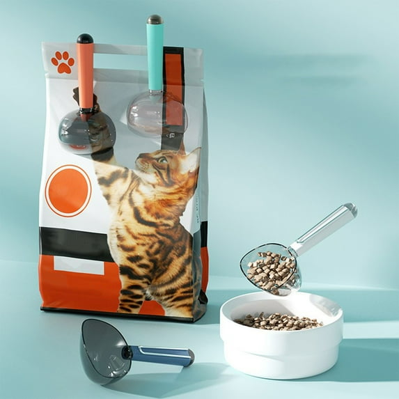 IHXORA Pet Food Scoop with Clip, Hygienic Pet Feeding Tool, Large ...