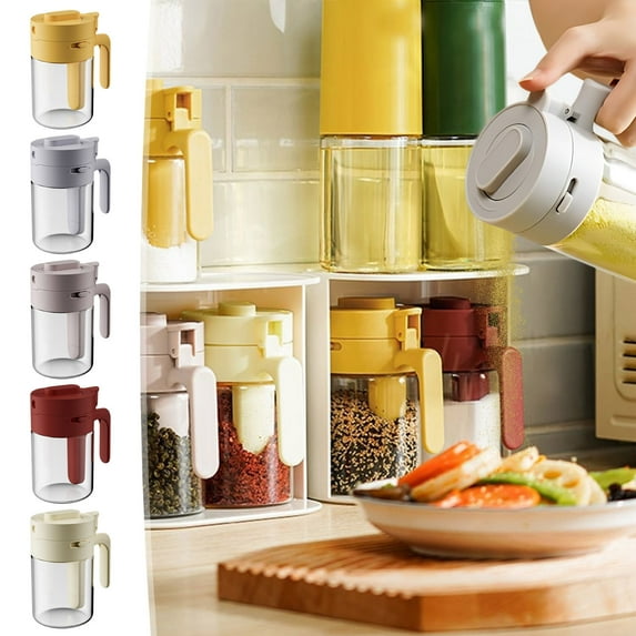 IHXORA Spoon Separation Seasoning Box, Kitchen Household Seasoning Jar ...