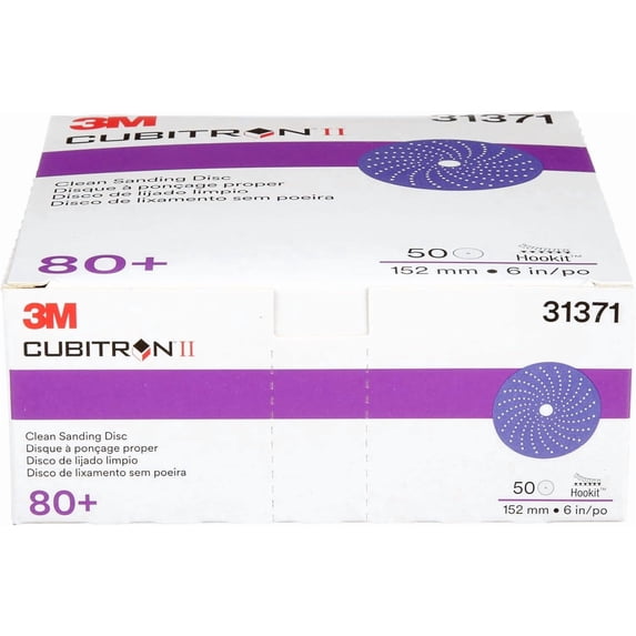 II Clean Abrasive Disc 31371, 6 in, 80+ Grade, Pack of 50 Discs ...