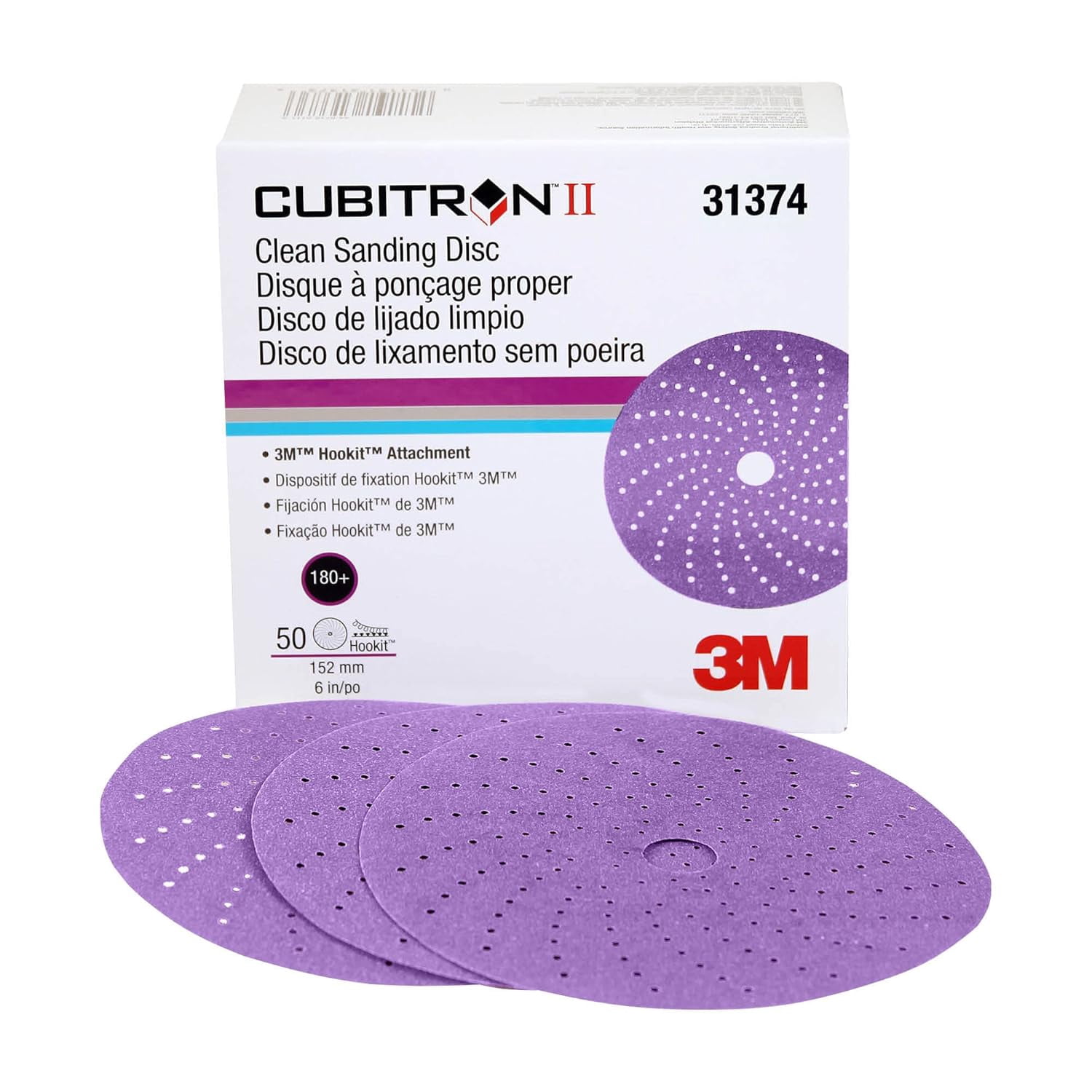 II Clean Abrasive Disc 31374, 6 in, 180+ Grade, Pack of 50 Discs ...