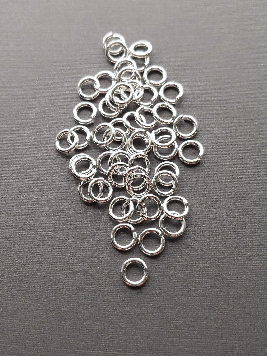 II ULTRAPLATE 99.9% Pure Silver Plate Ring Hard Open Jump Ring 7mm ...