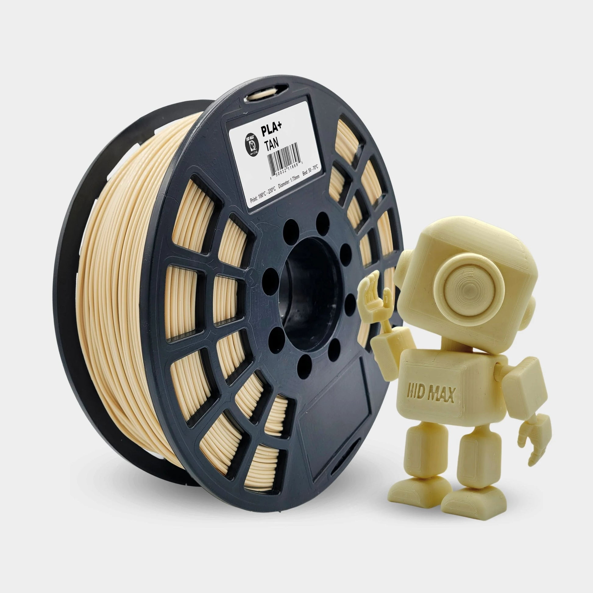 IIID MAX PLA Plus Filament (Tan), 1.75mm 3D Printer PLA+ Filament, 1Kg ...
