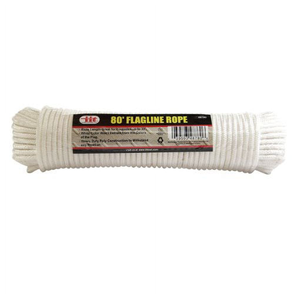 IIT 48780 80' Flagline Rope White Color - Walmart.com