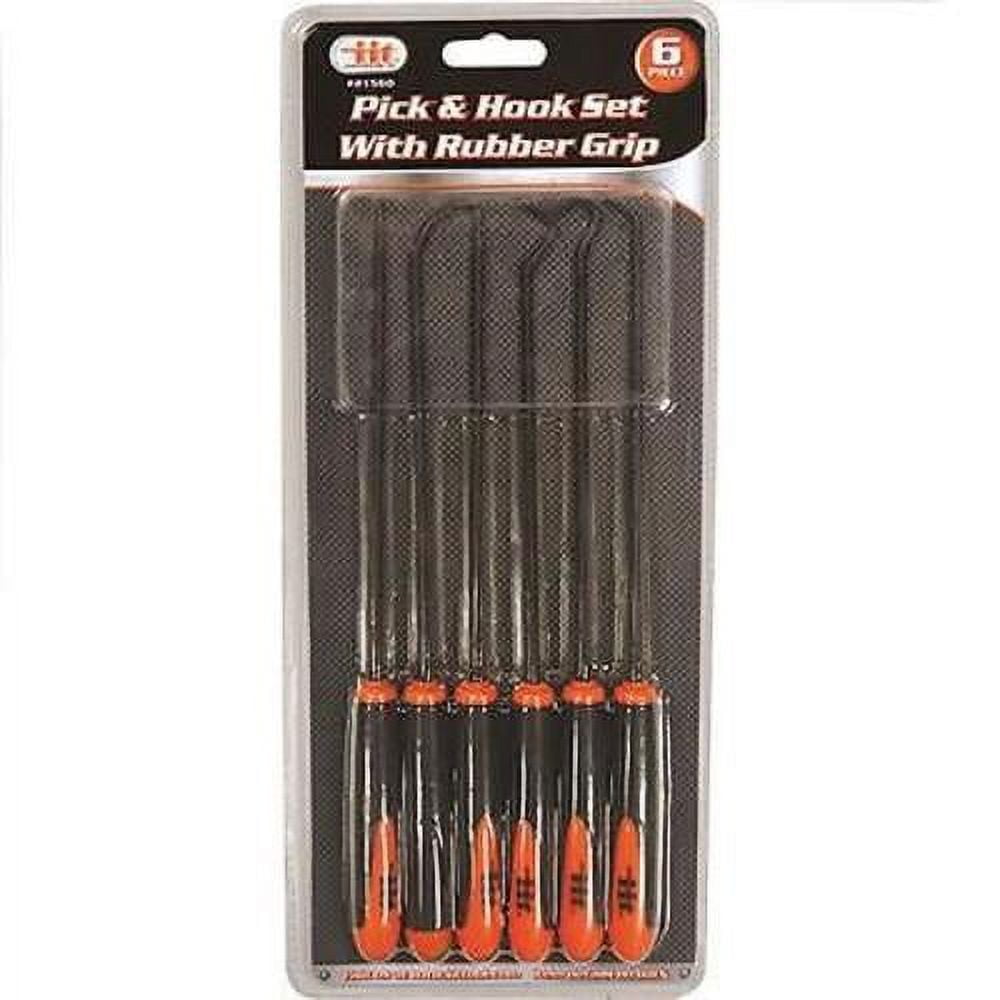 IIT 6pc Hook & Pick Set with Rubber Handles Long Gaskets Scrapers Tools ...