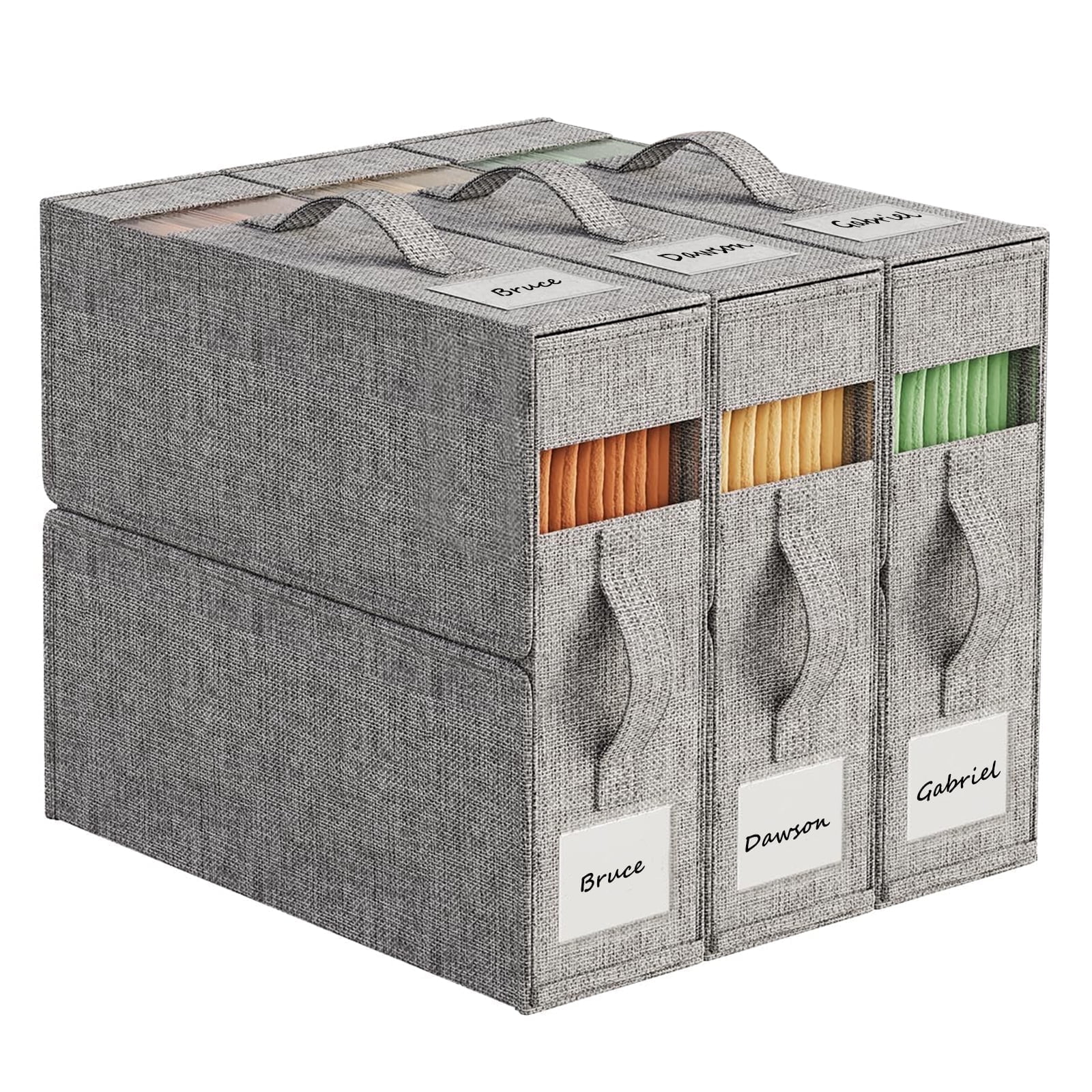 IIVLBUUJ Bed Sheet Organizer, Foldable Linen Closet Organizers and ...