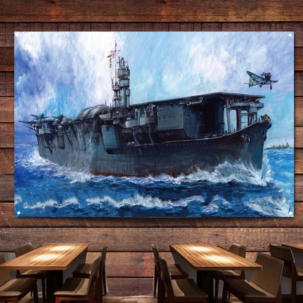 IJN Aircraft Carrier Soryu 1941 Battleship Wall Art Banners Hanging ...