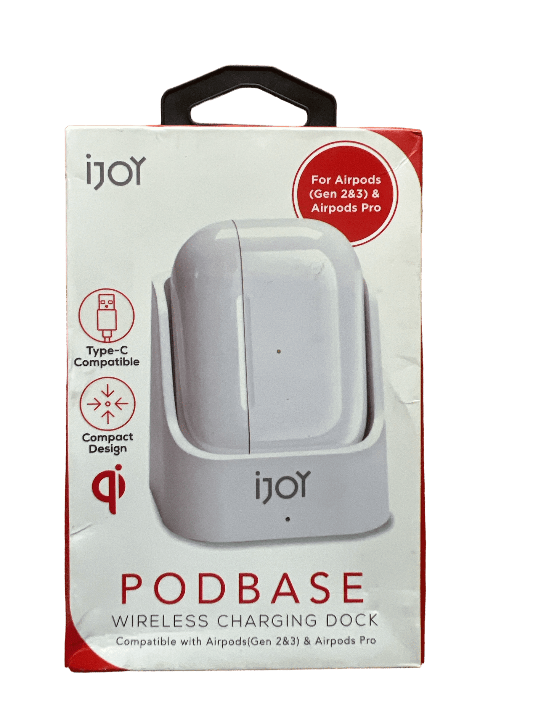 IJOY PodBase Wireless Charging Dock for AirPods, Type C & Qi, Compact ...