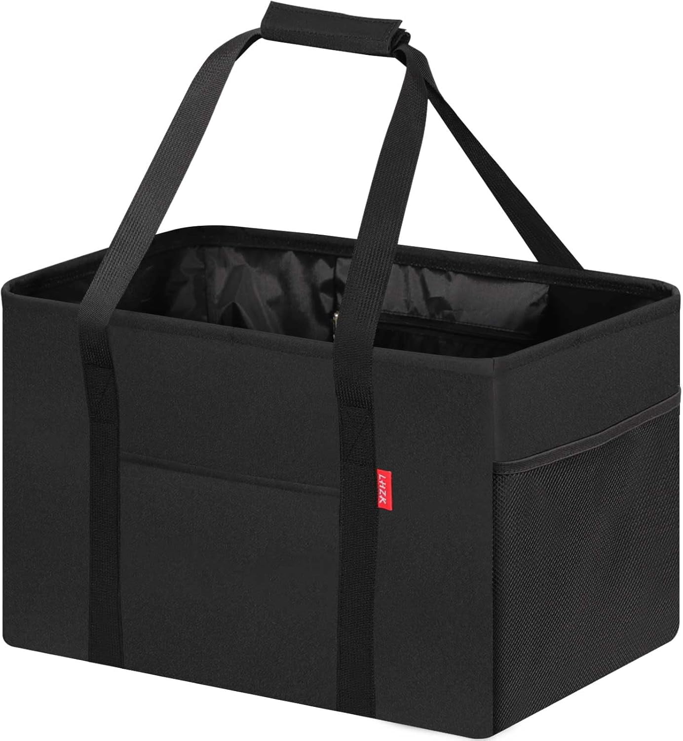 IJUFCH LHZK Standing Extra Large Utility Tote Bag with Metal Wire Frame ...