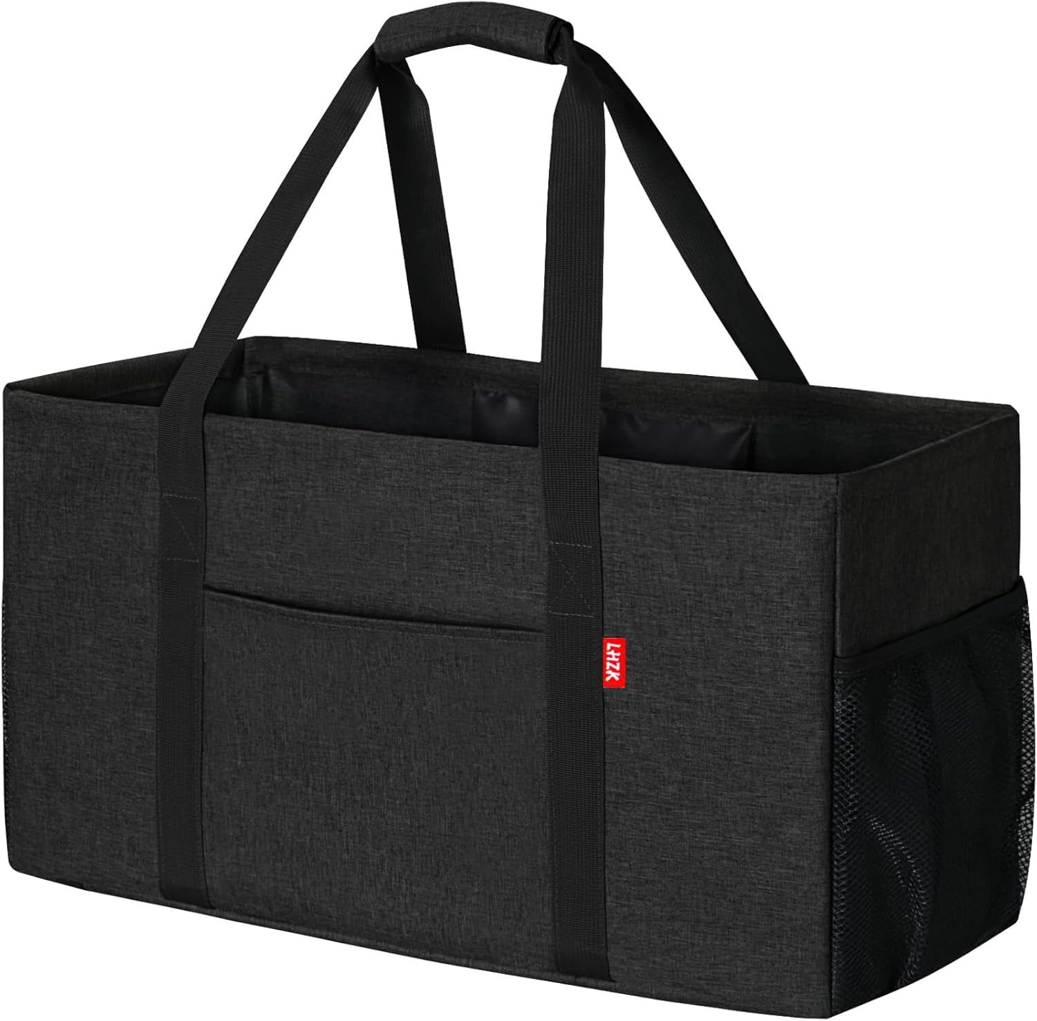 IJUFCH LHZK Standing Extra Large Utility Tote Bag with Metal Wire Frame ...