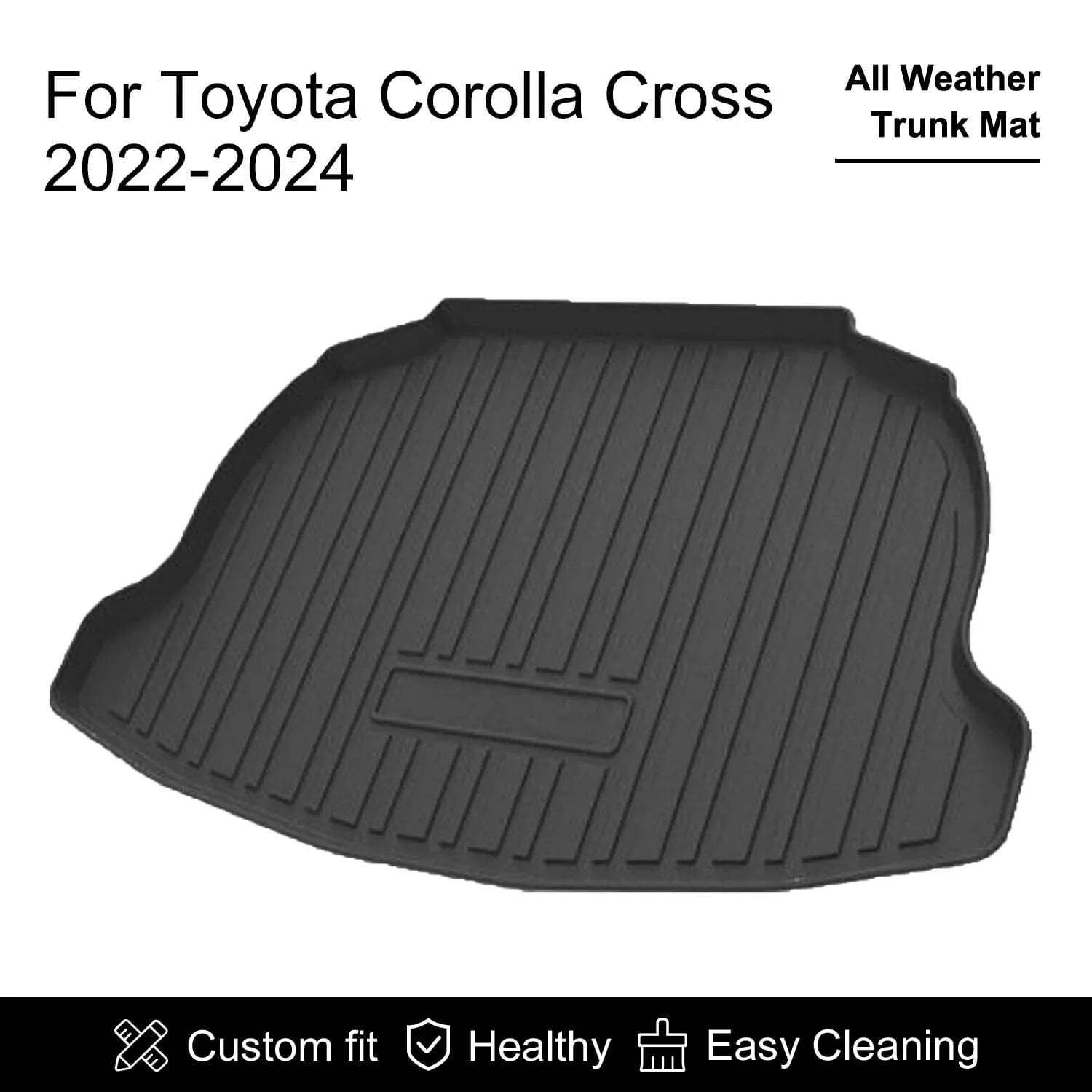IKABEVEM Car Trunk Mat For Toyota Corolla Cross 2022-2024 All Weather ...