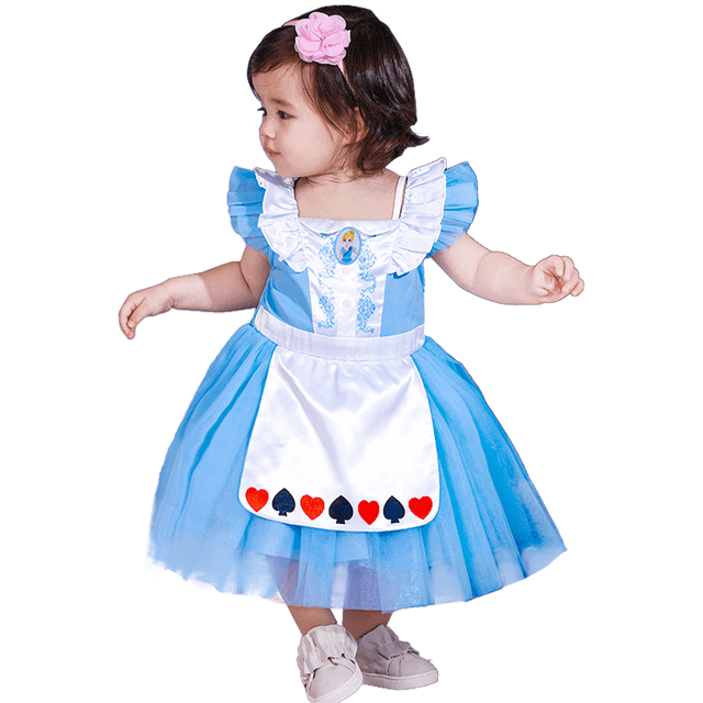 IKALI Baby Girls Princess Costume Alice Dress up Clothes for Birthday ...