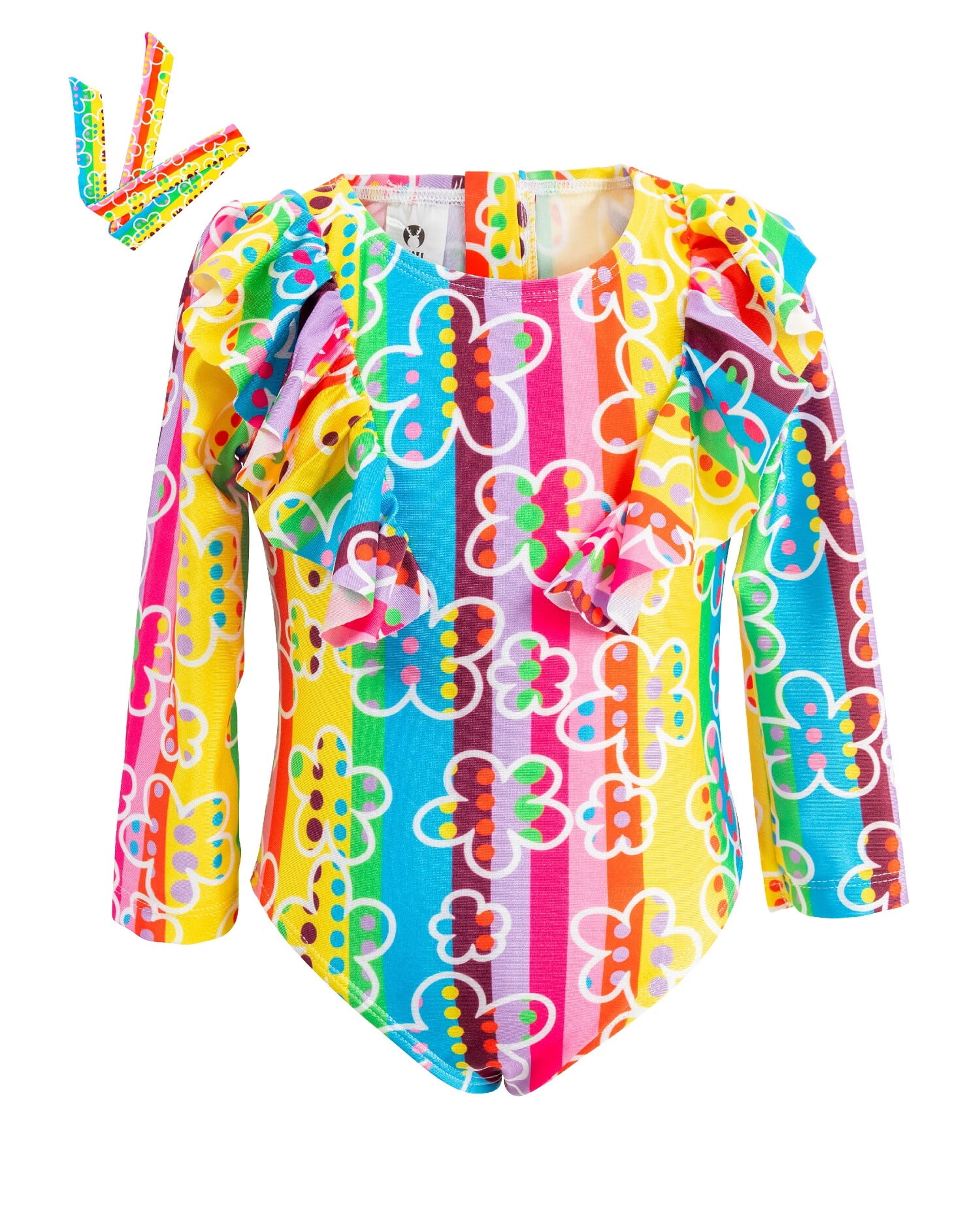 IKALI Swimming Suit, Girl's Sunproof Printed One-piece Multicolored ...
